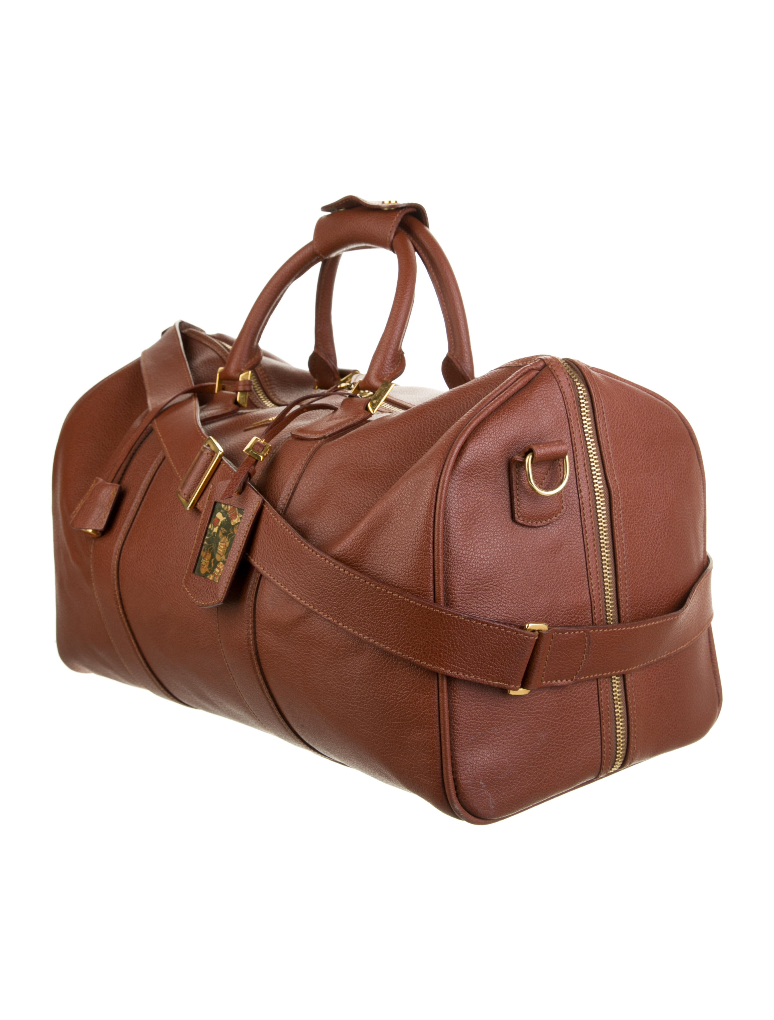 Salvatore Ferragamo Large Leather Weekender - Brown Weekenders, Bags ...