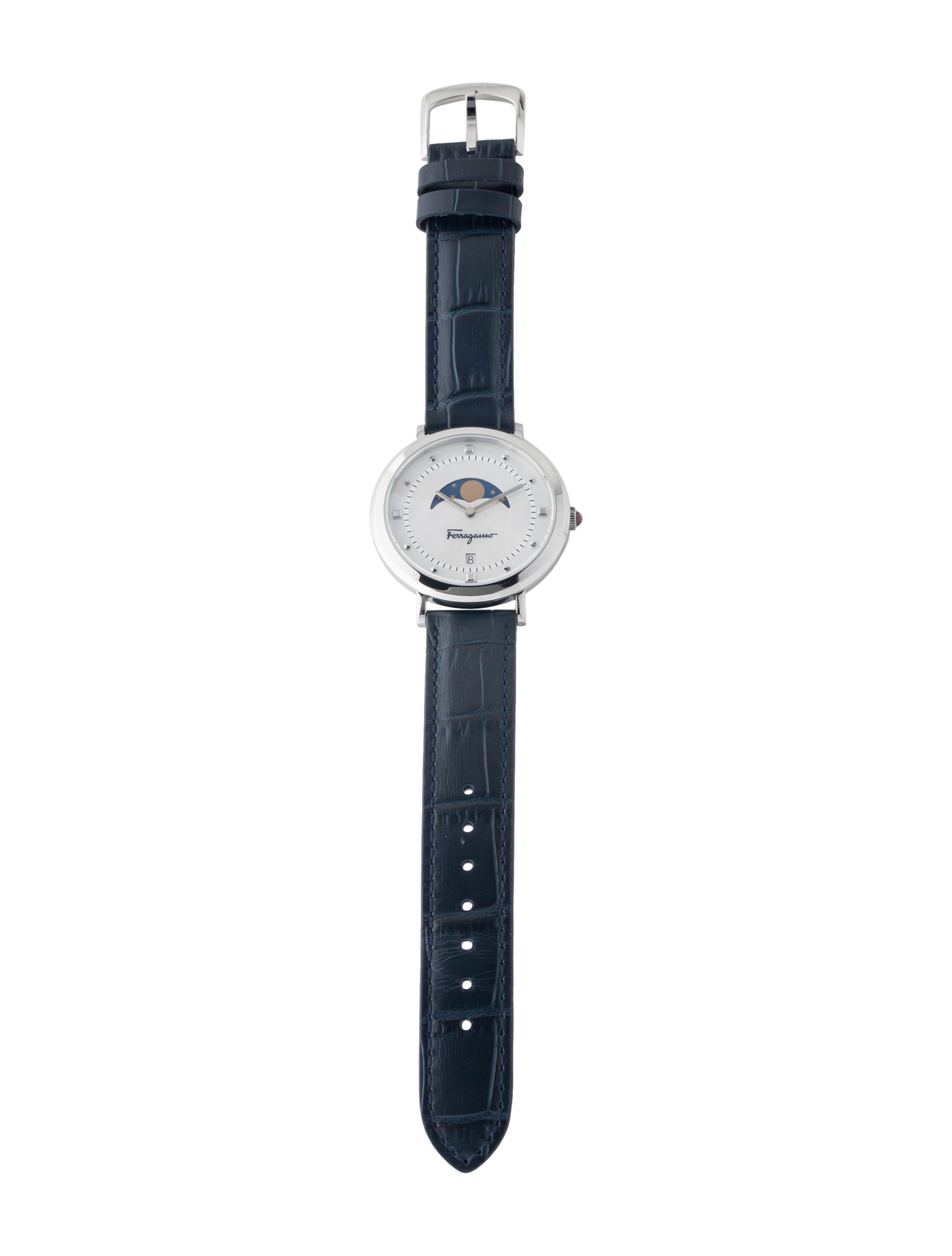 Salvatore Ferragamo Logomania Moon Phase Watch - SFUH00621 | The RealReal