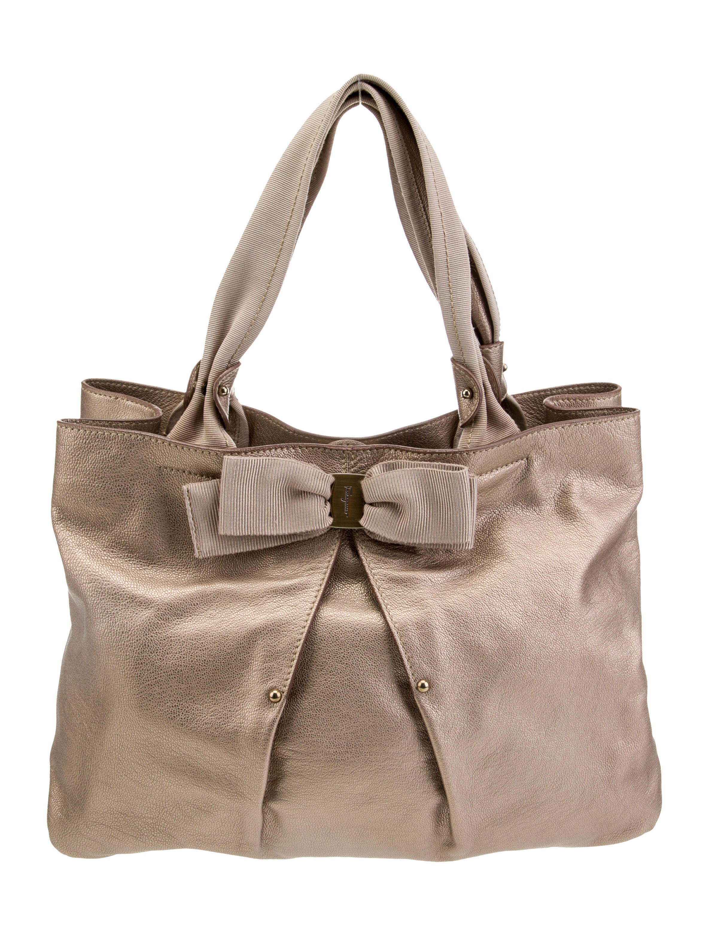 Salvatore Ferragamo Miss Vara Selene Tote - Metallic Totes, Handbags ...