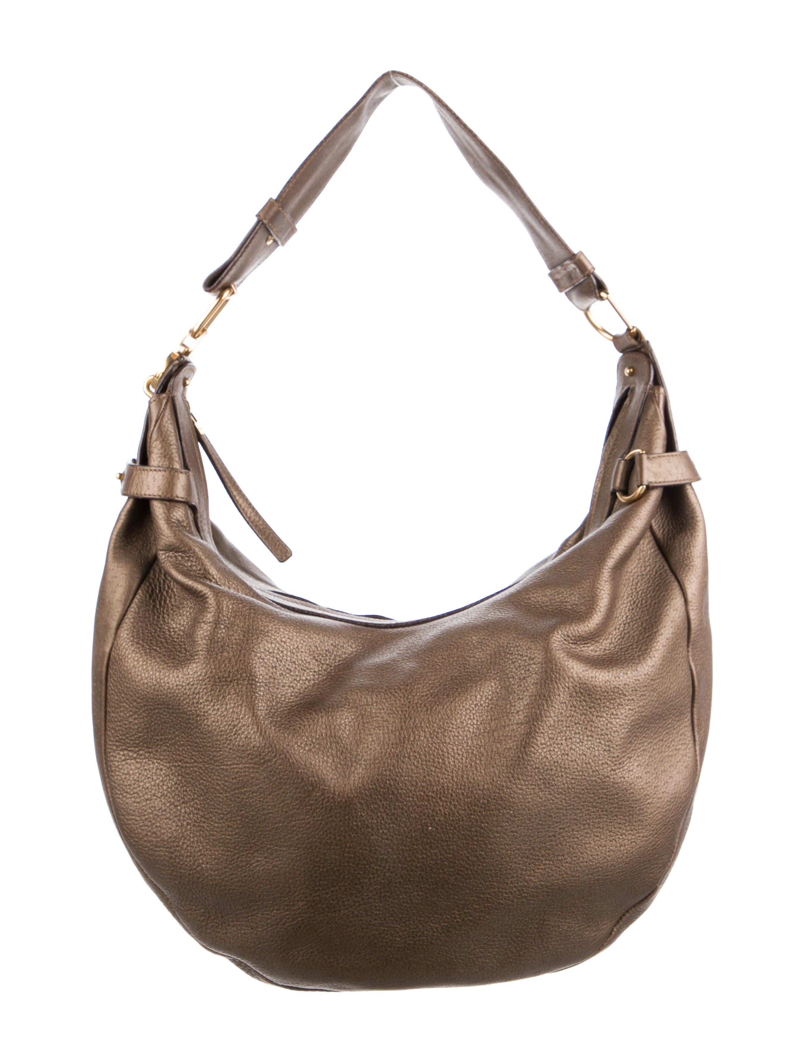 Michael Kors Gold-Tone Leather hobo - Brown Hobos, Handbags - MIC259220 ...