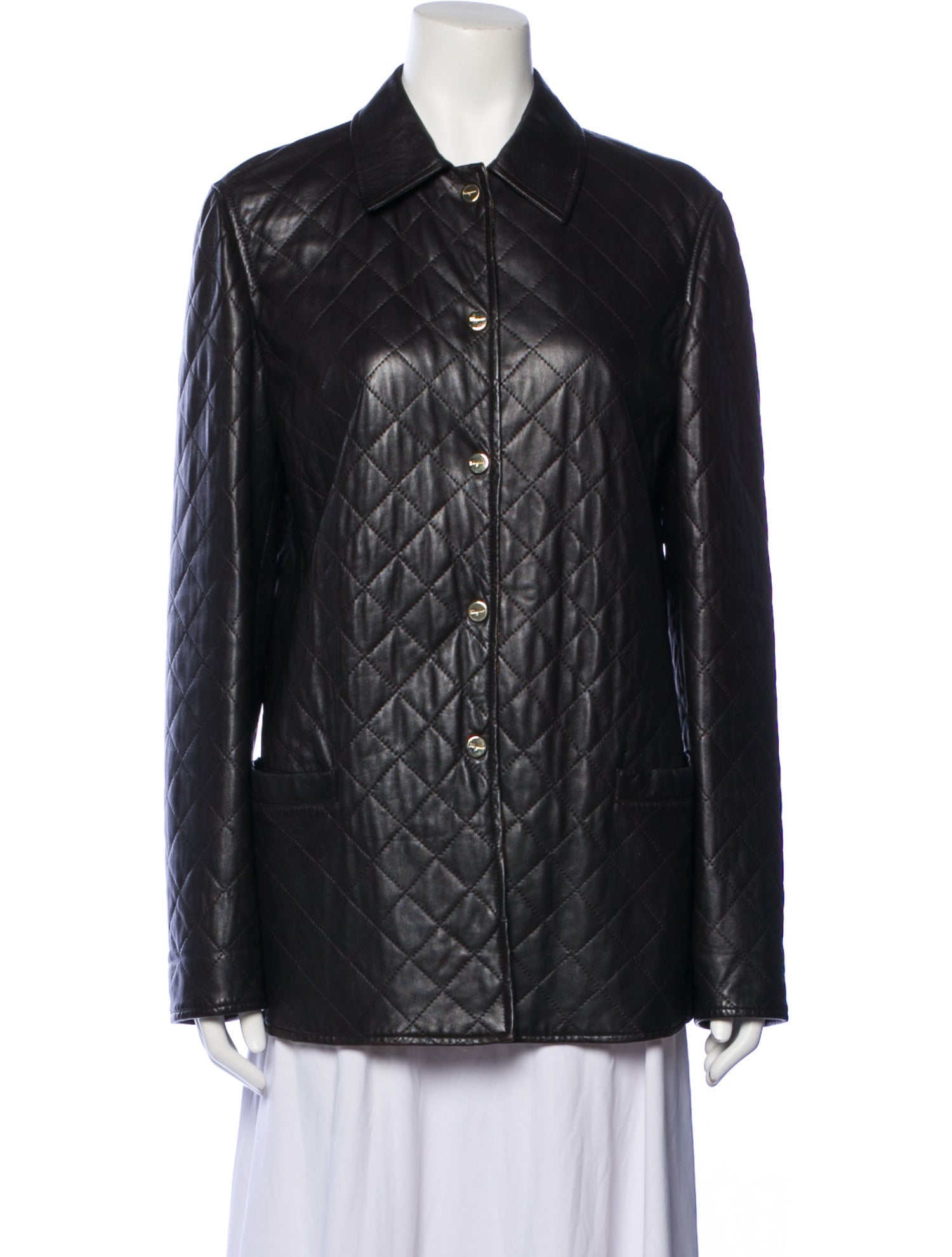 Salvatore Ferragamo Leather Jacket - Brown Jackets, Clothing ...