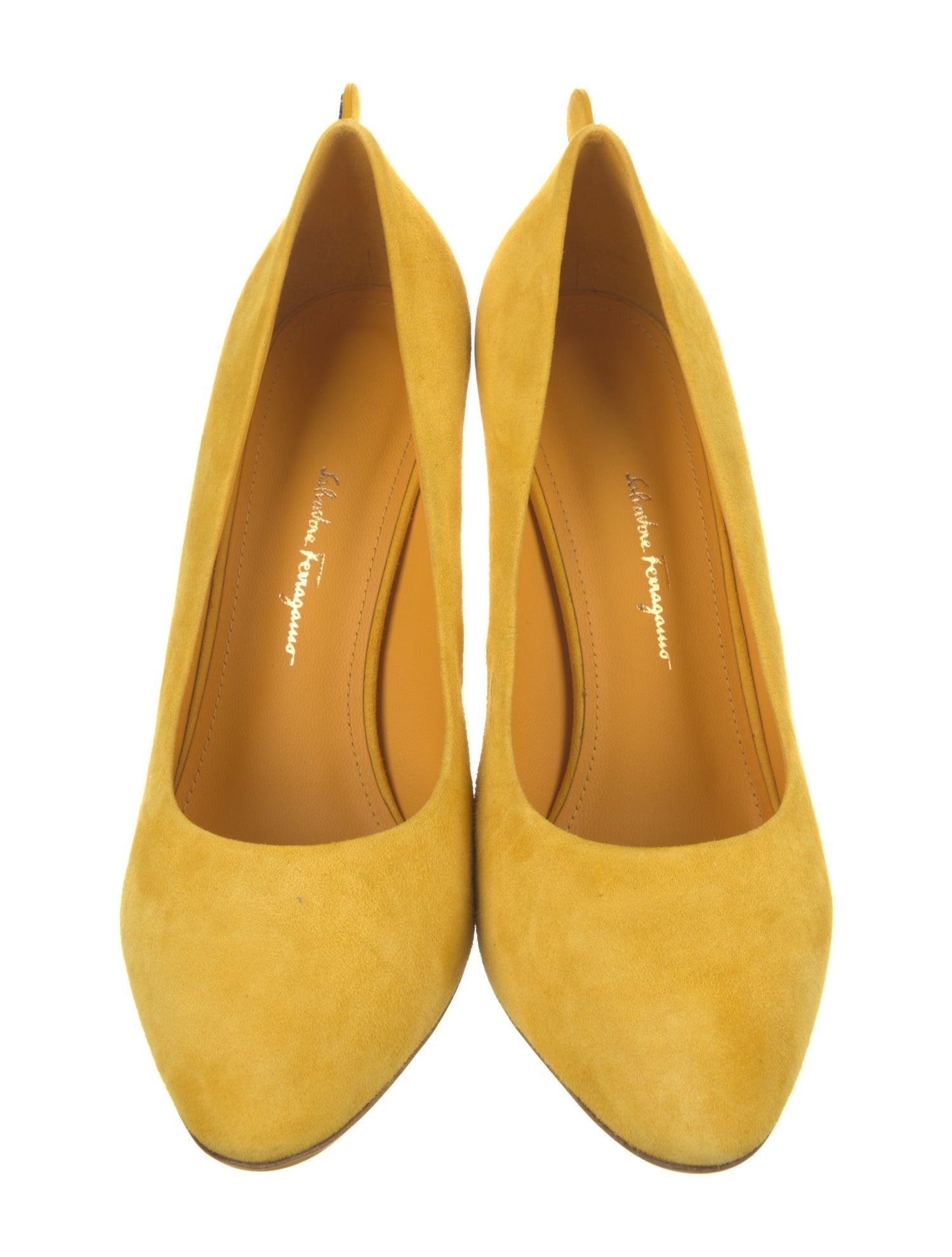 Salvatore Ferragamo Suede Pumps - Yellow Pumps, Shoes - SAL335022 | The ...