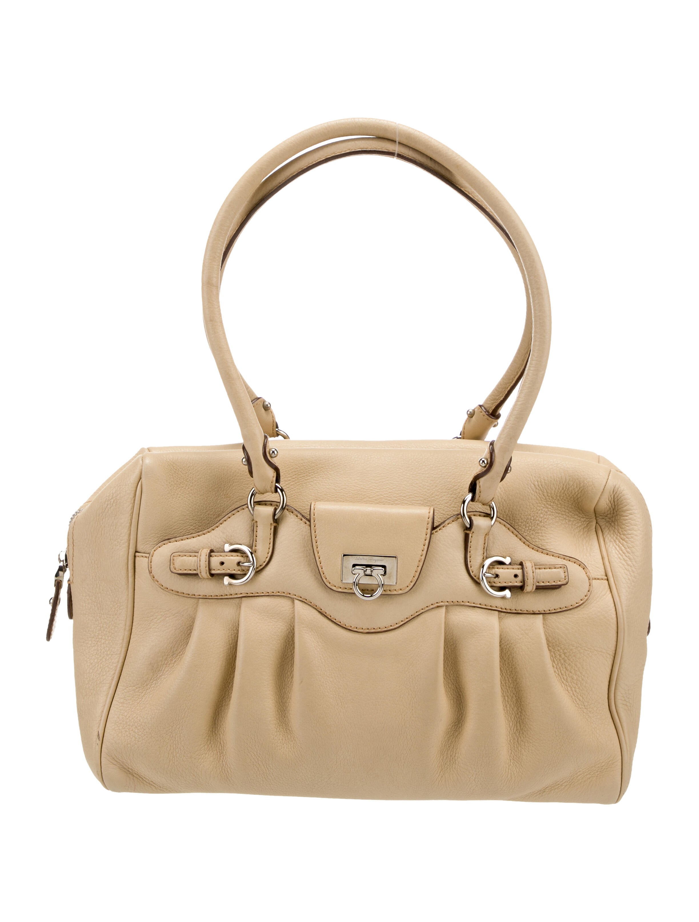 Salvatore Ferragamo Leather Shoulder Bag - Neutrals Shoulder Bags ...