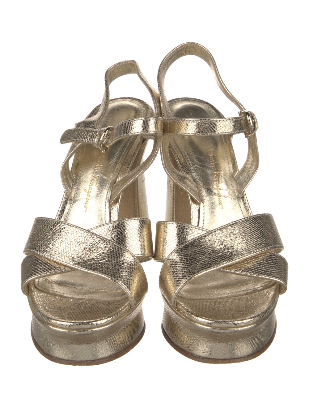Salvatore Ferragamo Patent Leather Sandals Gem