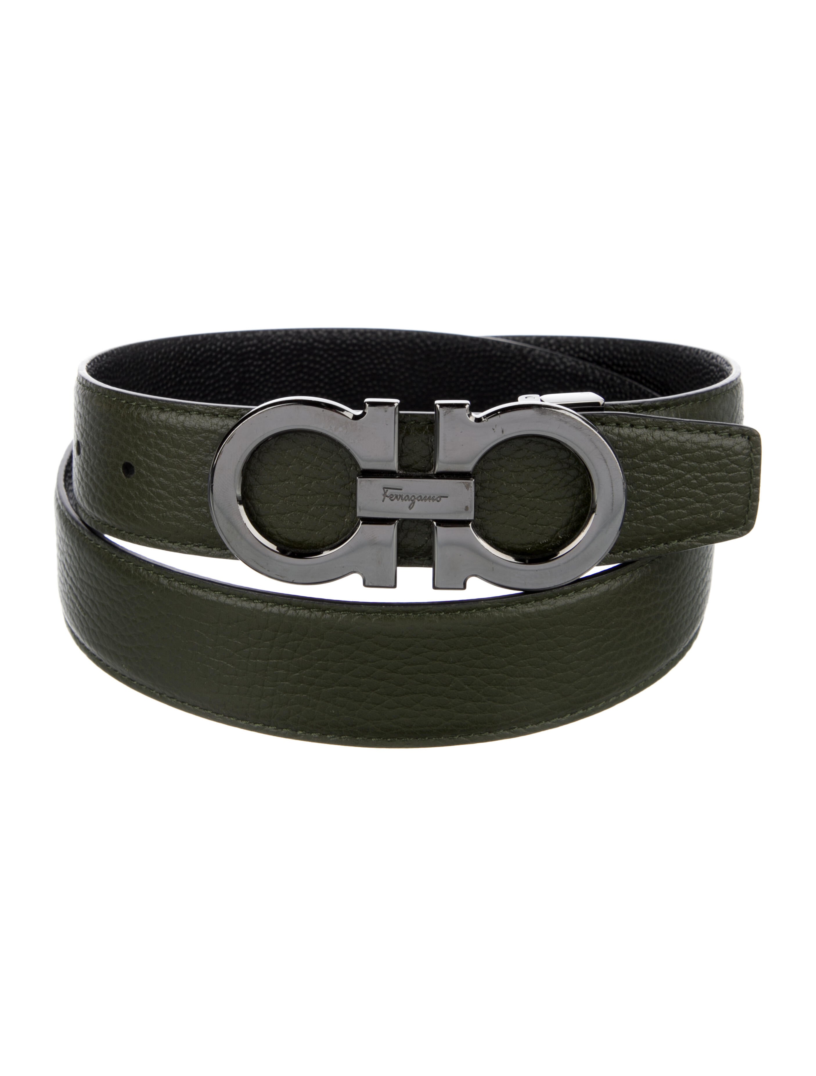 Salvatore Ferragamo Leather Belt Kit - Green Belts, Accessories ...