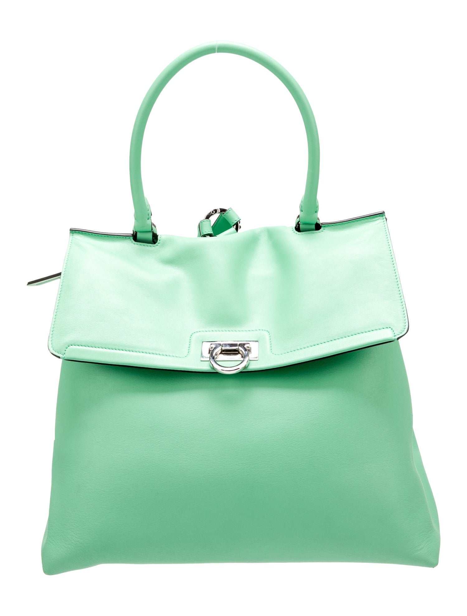 Salvatore Ferragamo Solid Leather Backpack - Green Backpacks, Handbags ...