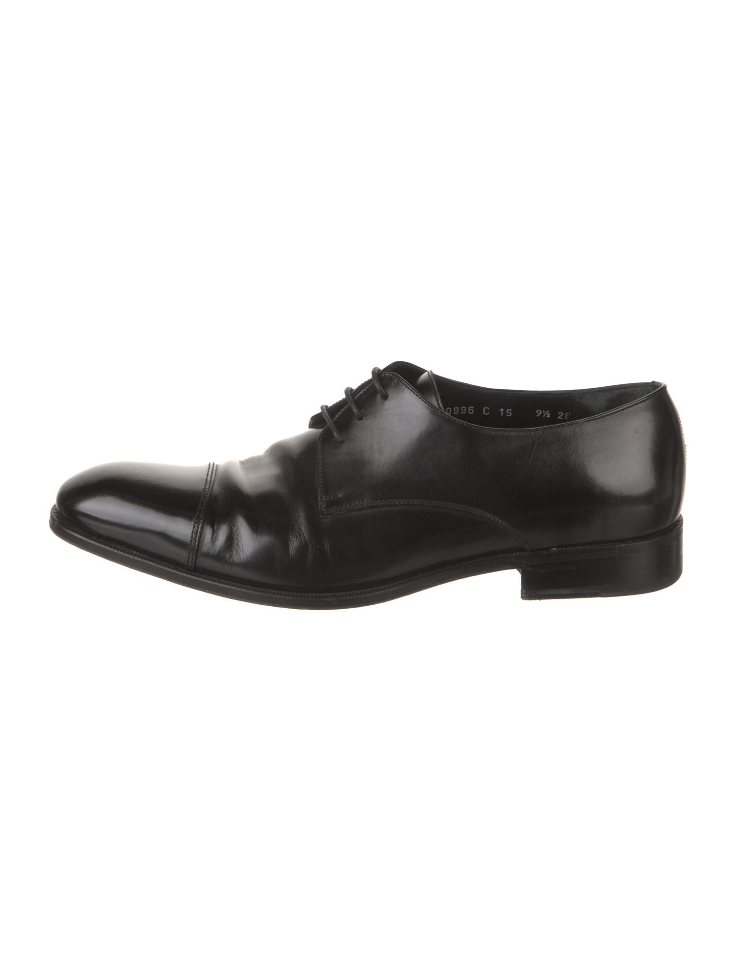 Salvatore Ferragamo Leather Derby Shoes - Black Oxfords, Shoes ...