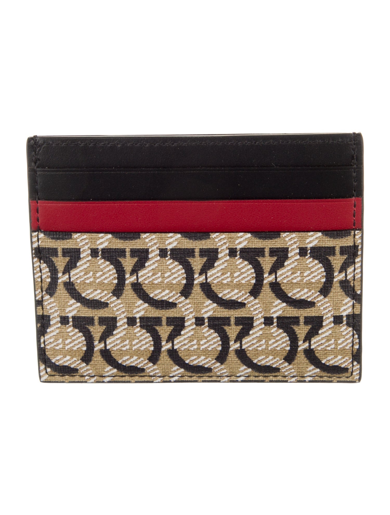 Salvatore Ferragamo Leather Printed Card Holder - Neutrals Wallets ...