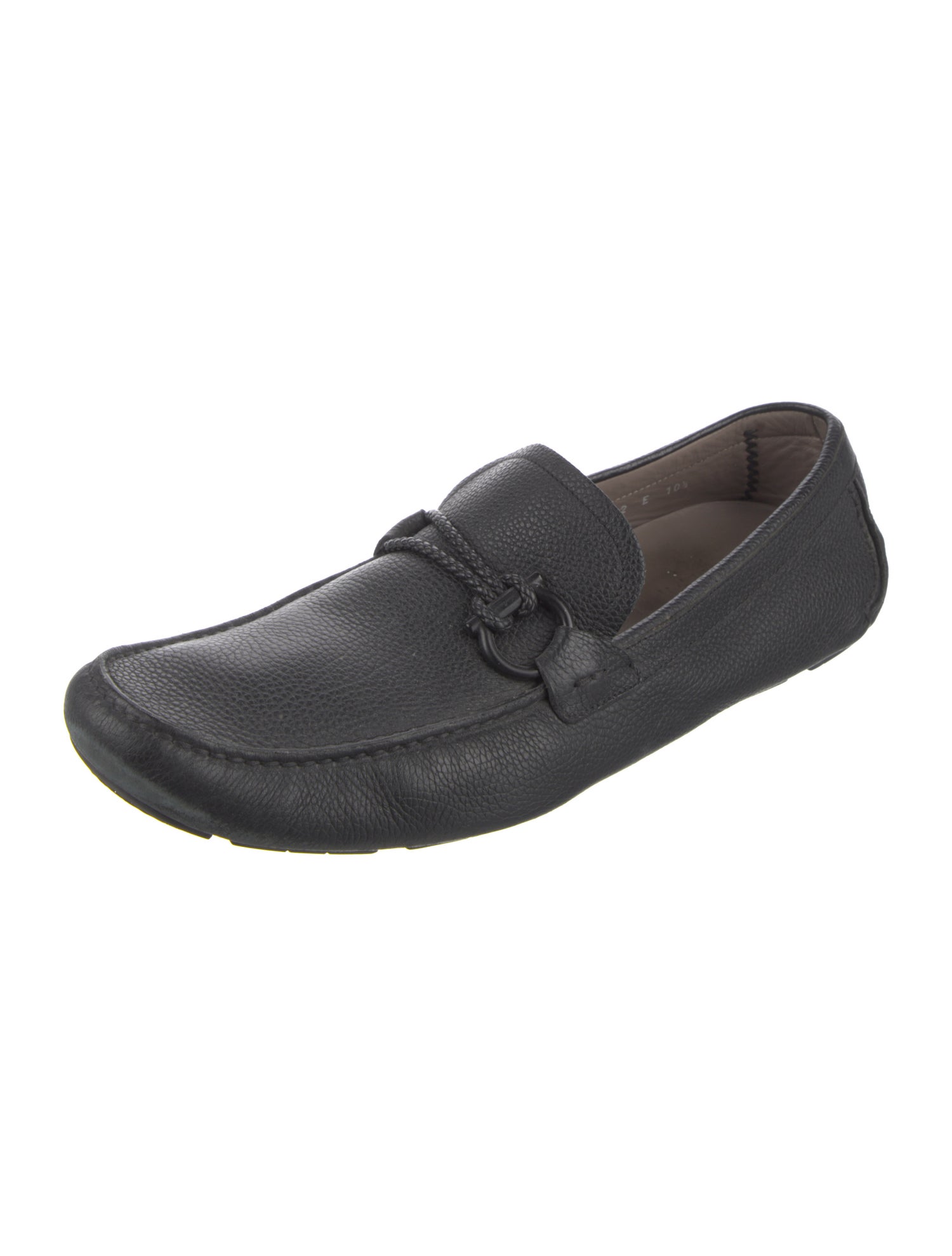 Salvatore Ferragamo Horsebit Accent Leather Drivers - Red Loafers ...