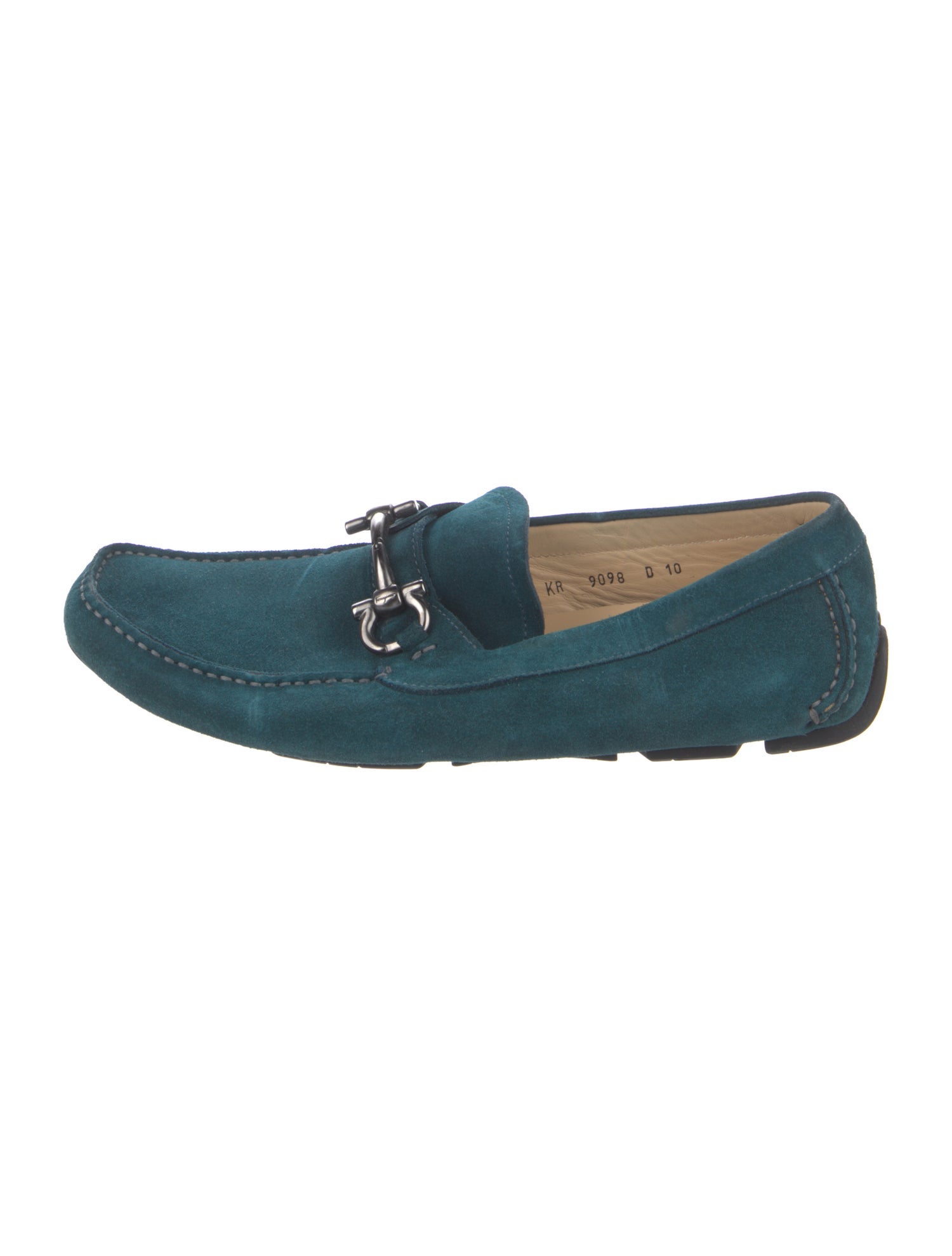Salvatore Ferragamo Suede Drivers - Blue Loafers, Shoes - SAL359499 ...