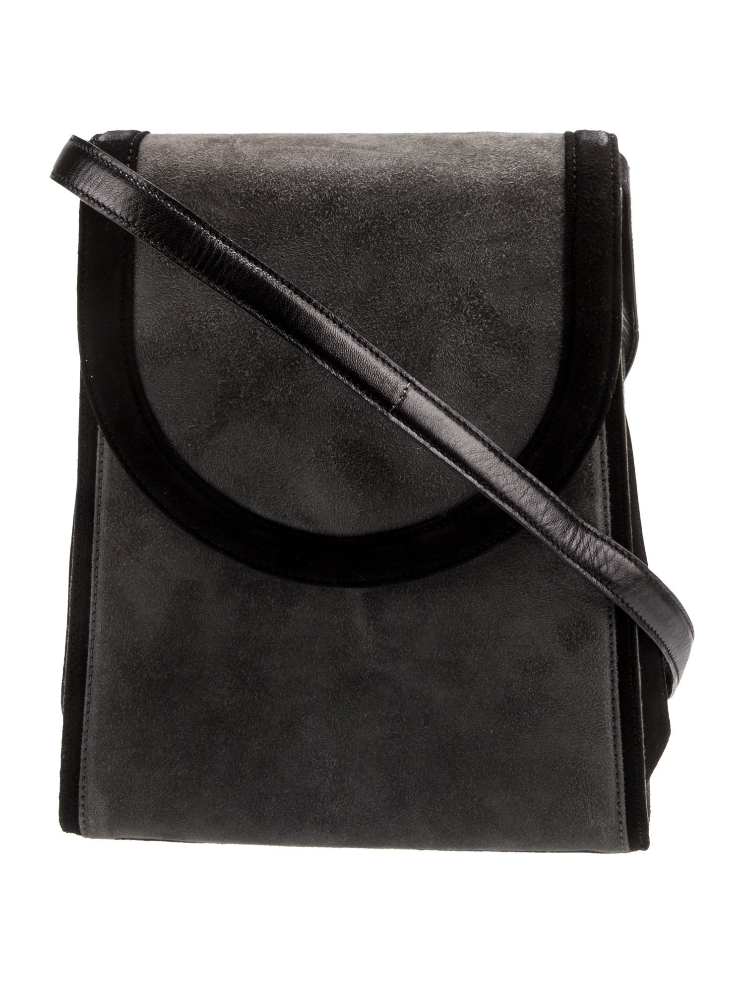 Salvatore Ferragamo Suede Crossbody Bag - Grey Crossbody Bags, Handbags ...