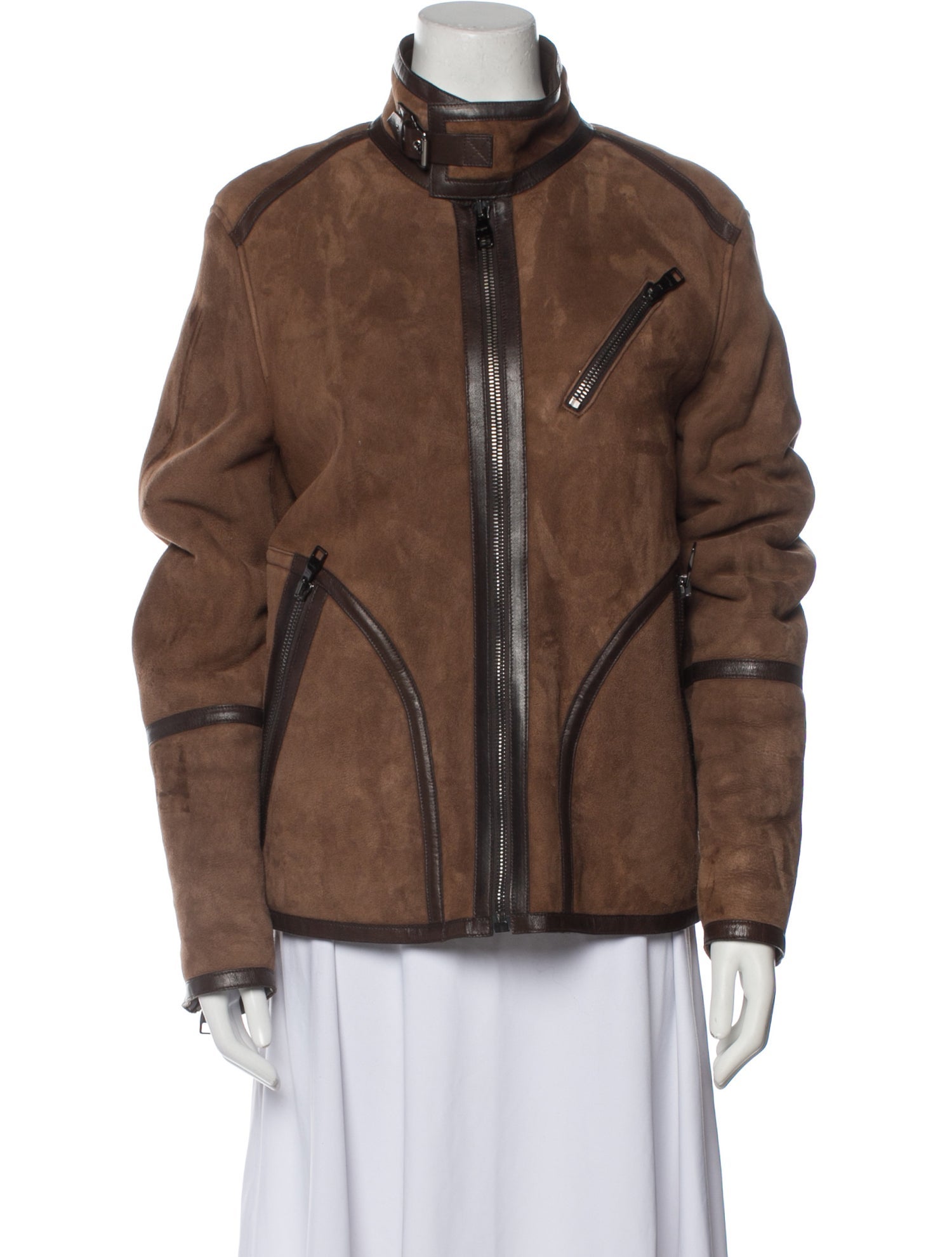 Salvatore Ferragamo Shearling Jacket - Brown Jackets, Clothing ...
