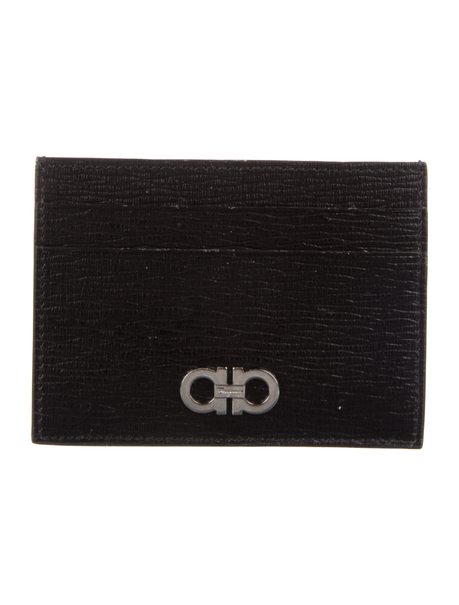 Salvatore Ferragamo Signature Logo Leather Card Holder - Blue Wallets ...