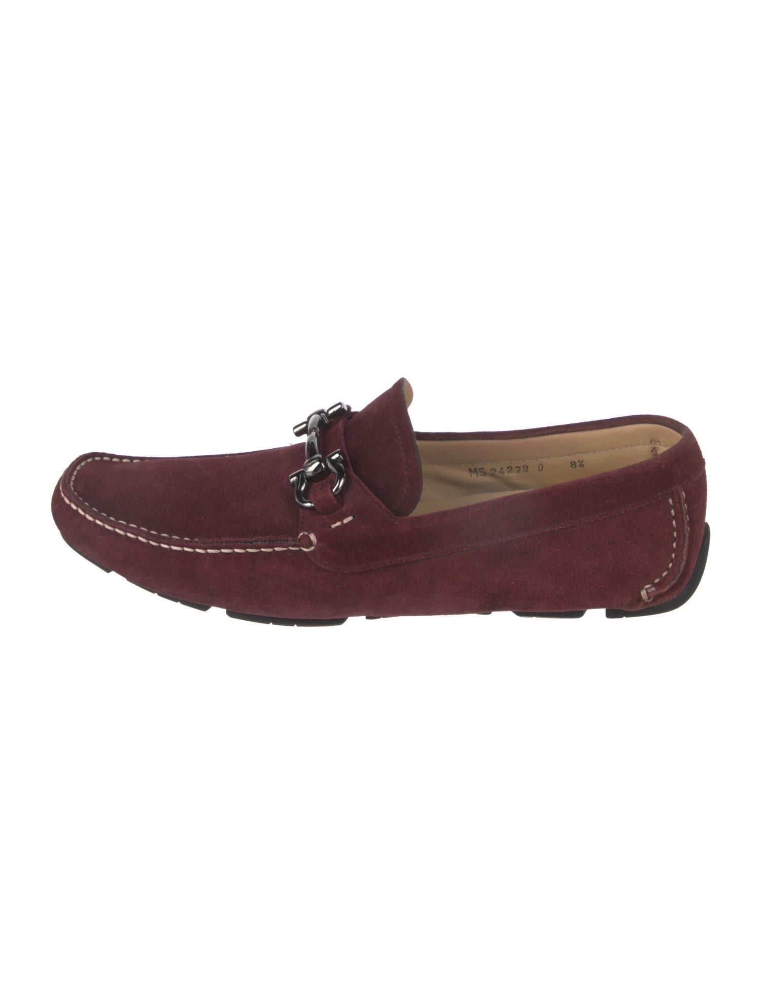 Salvatore Ferragamo Suede Drivers - Brown Loafers, Shoes - SAL367491 ...
