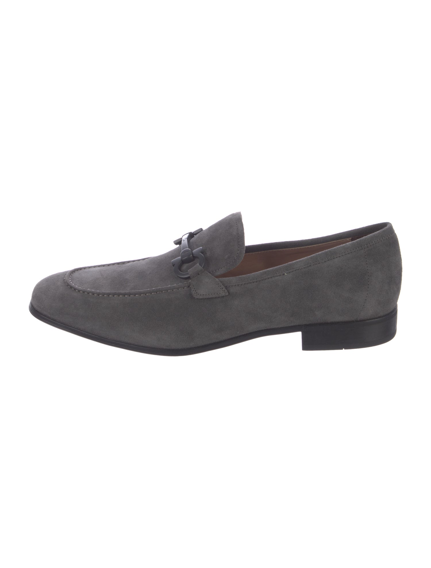 Salvatore Ferragamo Suede Loafers - Grey Loafers, Shoes - SAL367662 ...