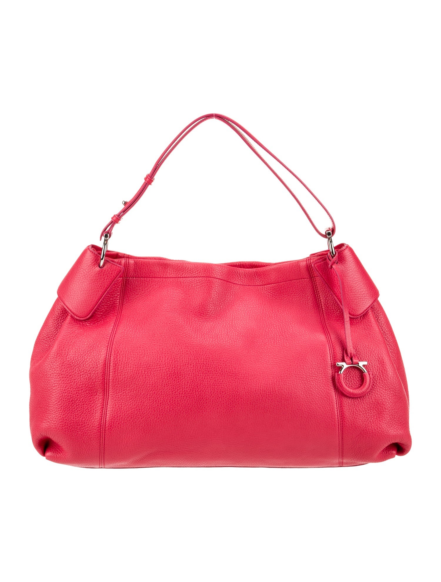 Salvatore Ferragamo Leather Shoulder Bag - Red Shoulder Bags, Handbags ...