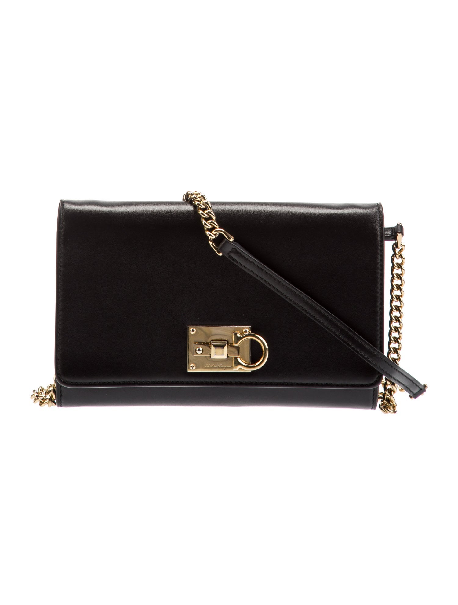 Salvatore Ferragamo Leather Crossbody Bag - Black Crossbody Bags ...