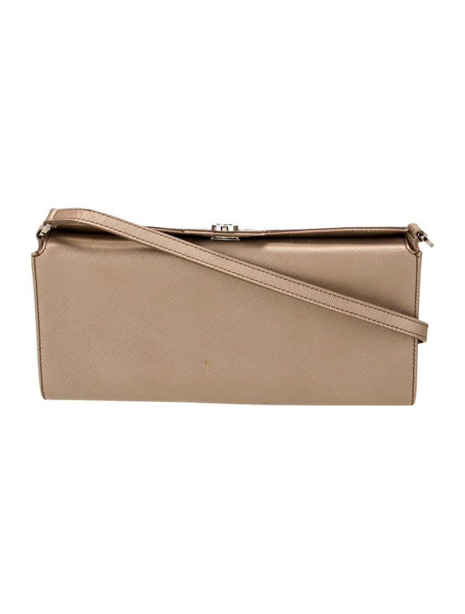Max Mara Solid Leather Shoulder Bag - Neutrals Shoulder Bags, Handbags ...