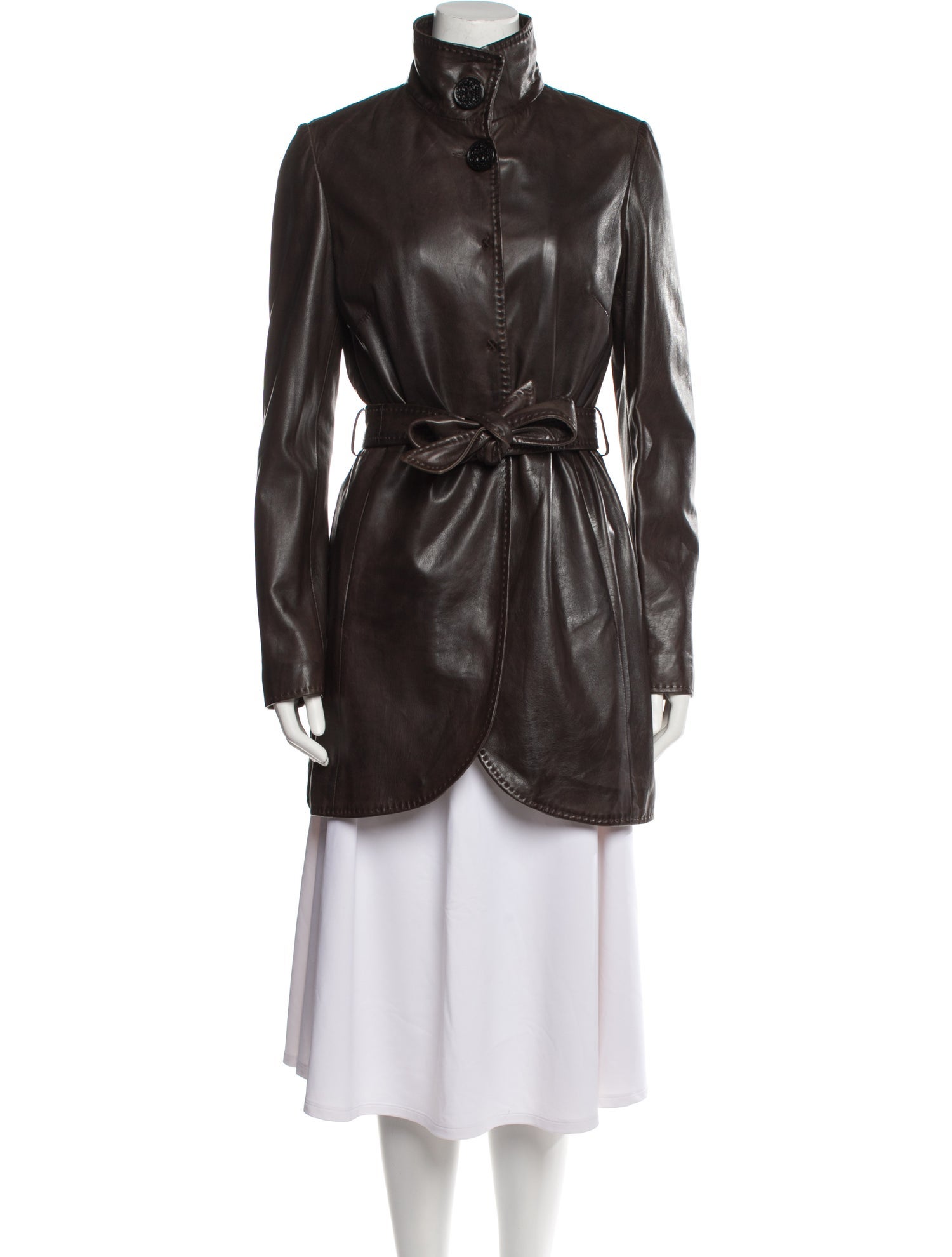 Salvatore Ferragamo Leather Jacket - Brown Jackets, Clothing ...