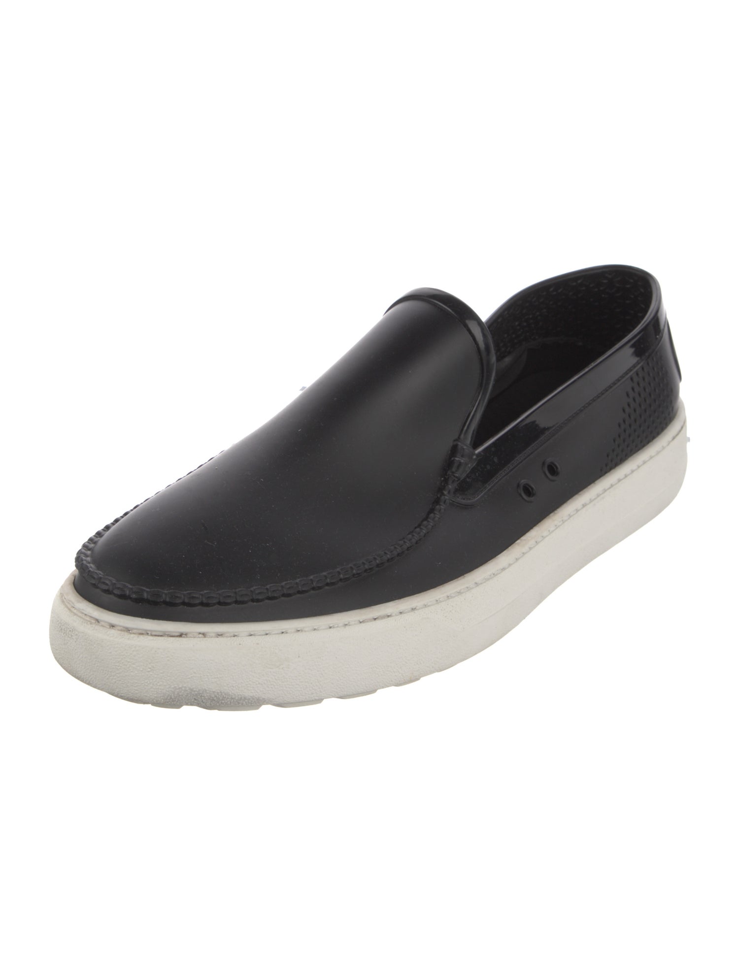 Salvatore Ferragamo Rubber Boat Shoes - Black Loafers, Shoes ...