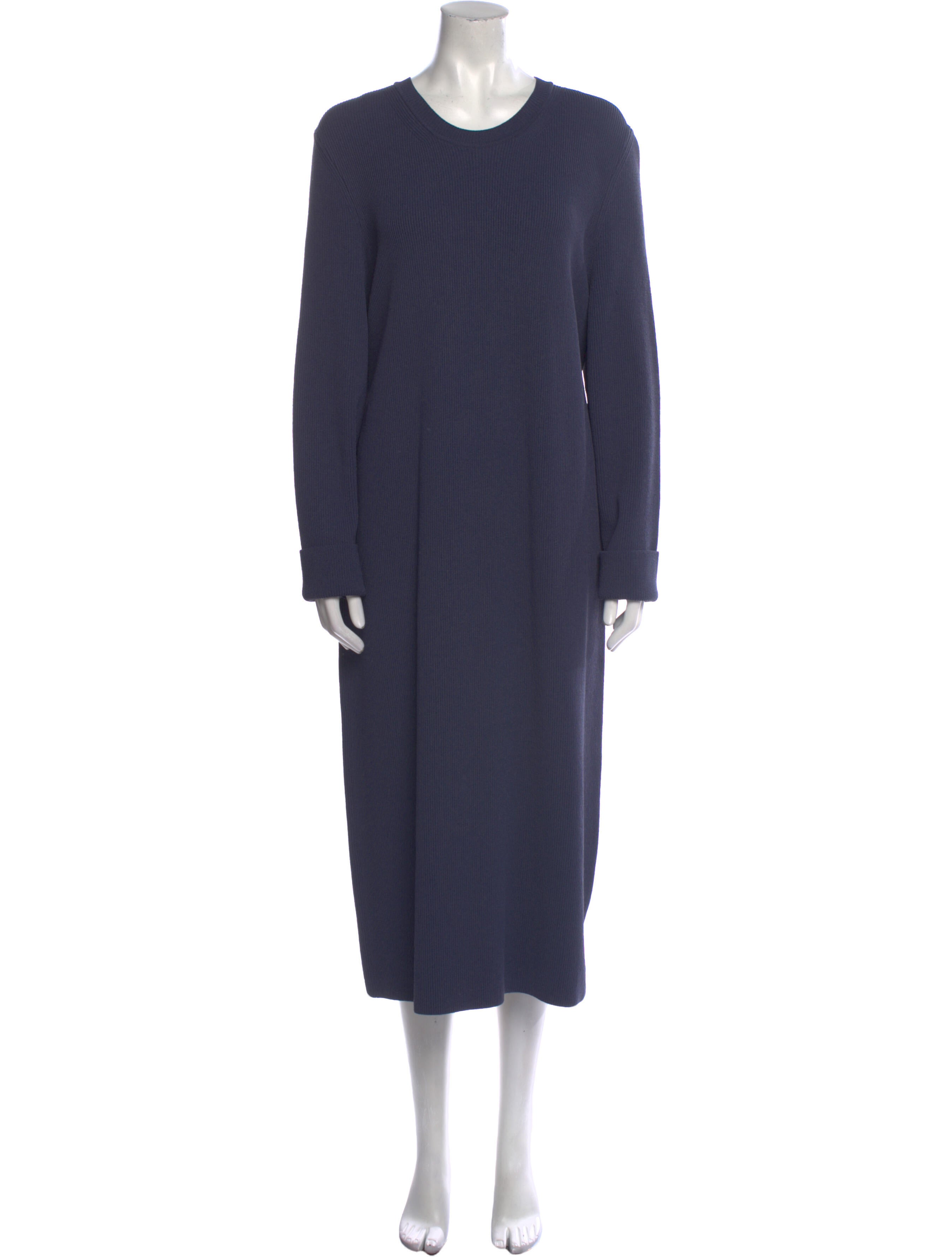 Scanlan Theodore Crew Neck Midi Length Dress - Blue Dresses, Clothing ...