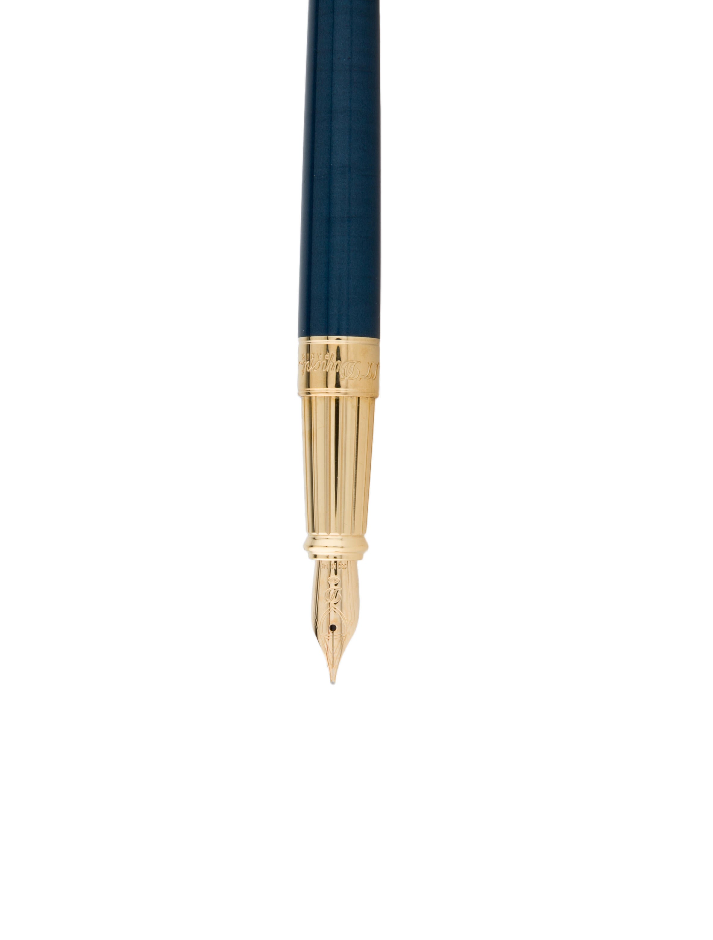 S.T. Dupont Limited Edition Monet Blue and Gold Fountain Pen - Blue ...