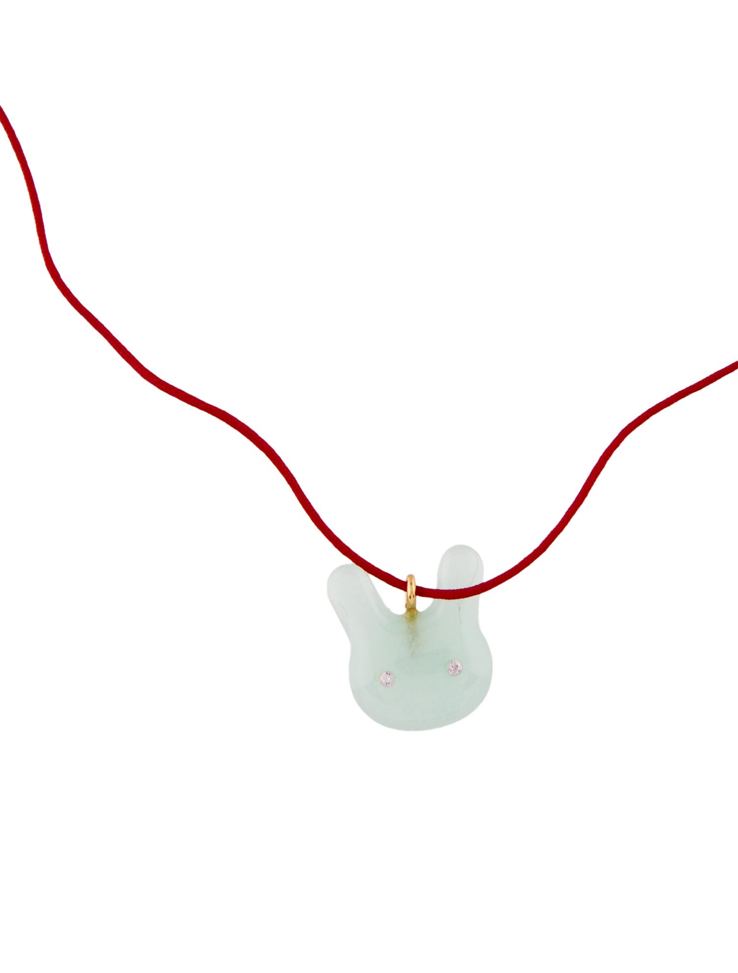 Sandy Liang Quartzite Terminator Bunny Pendant Necklace - Red Pendant ...