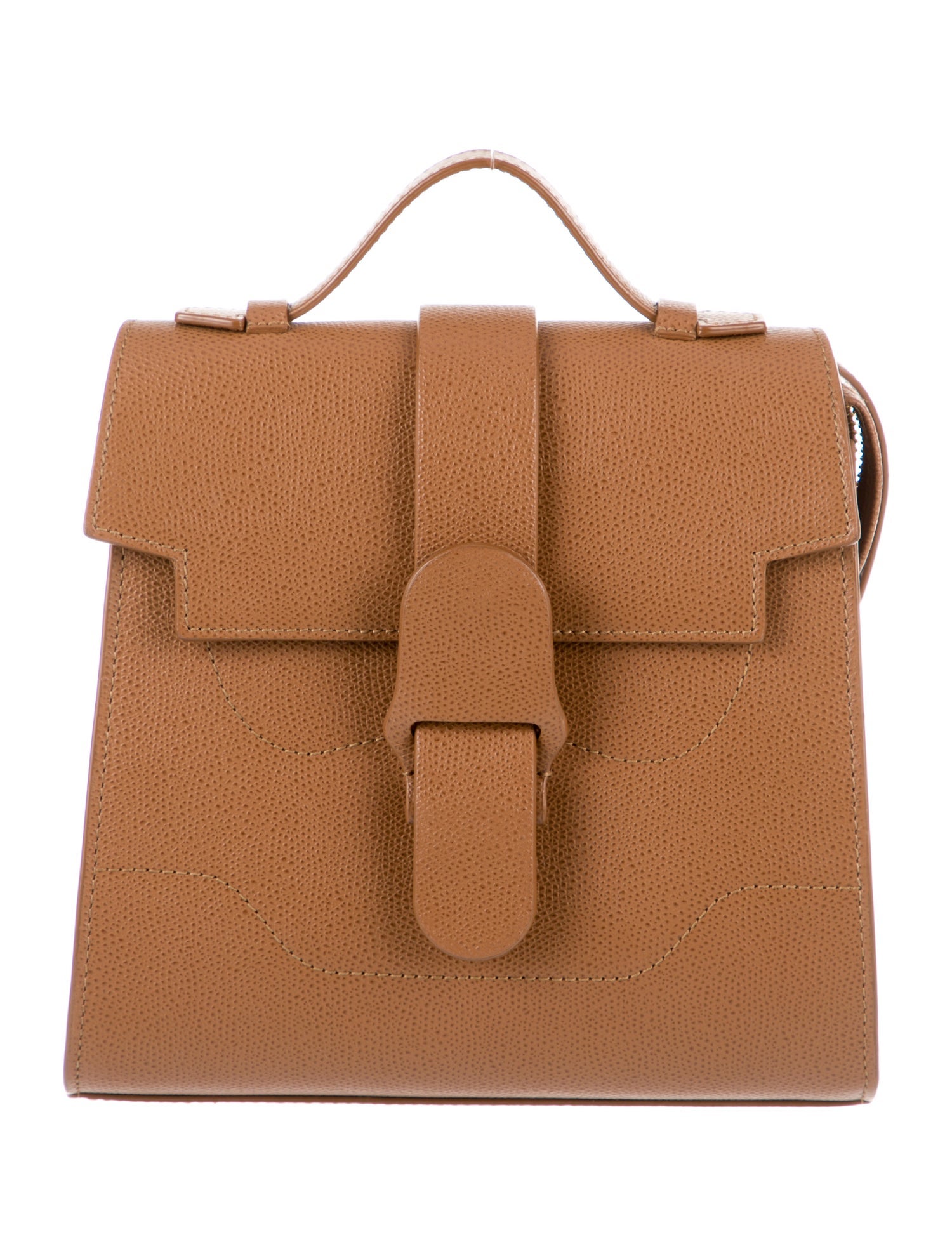 Senreve Solid Leather Shoulder Bag - Brown Handle Bags, Handbags ...