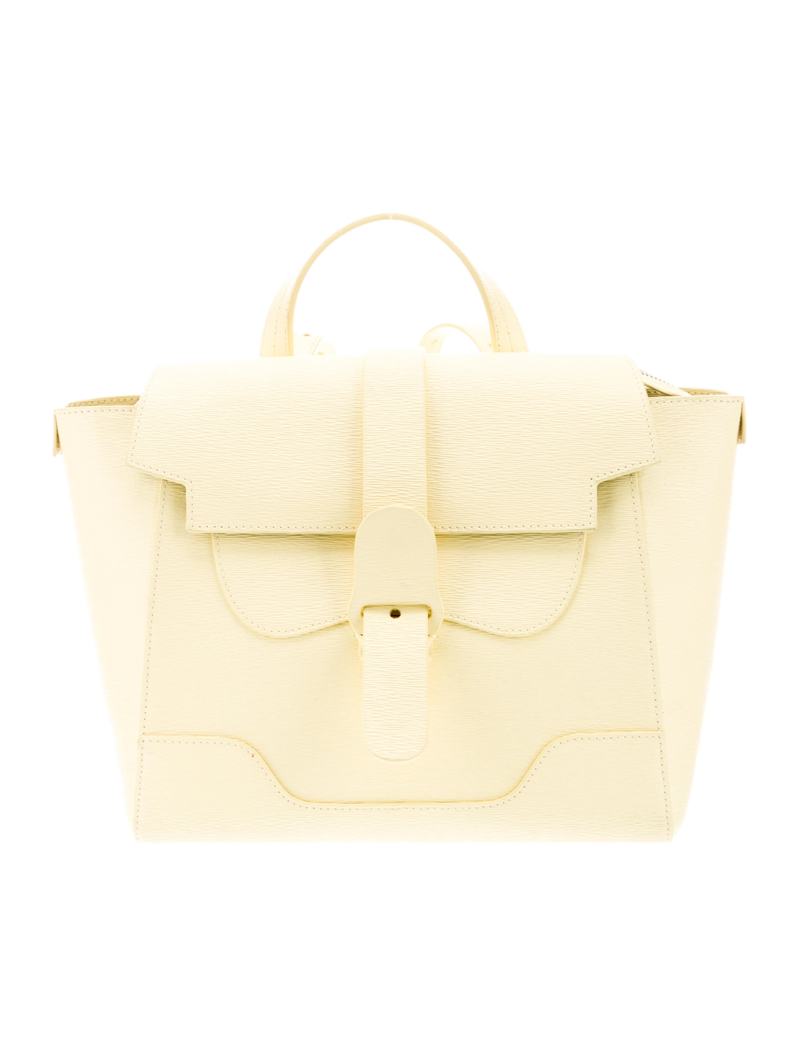 Senreve Leather Handle Bag - Yellow Handle Bags, Handbags - SENRE23171 ...
