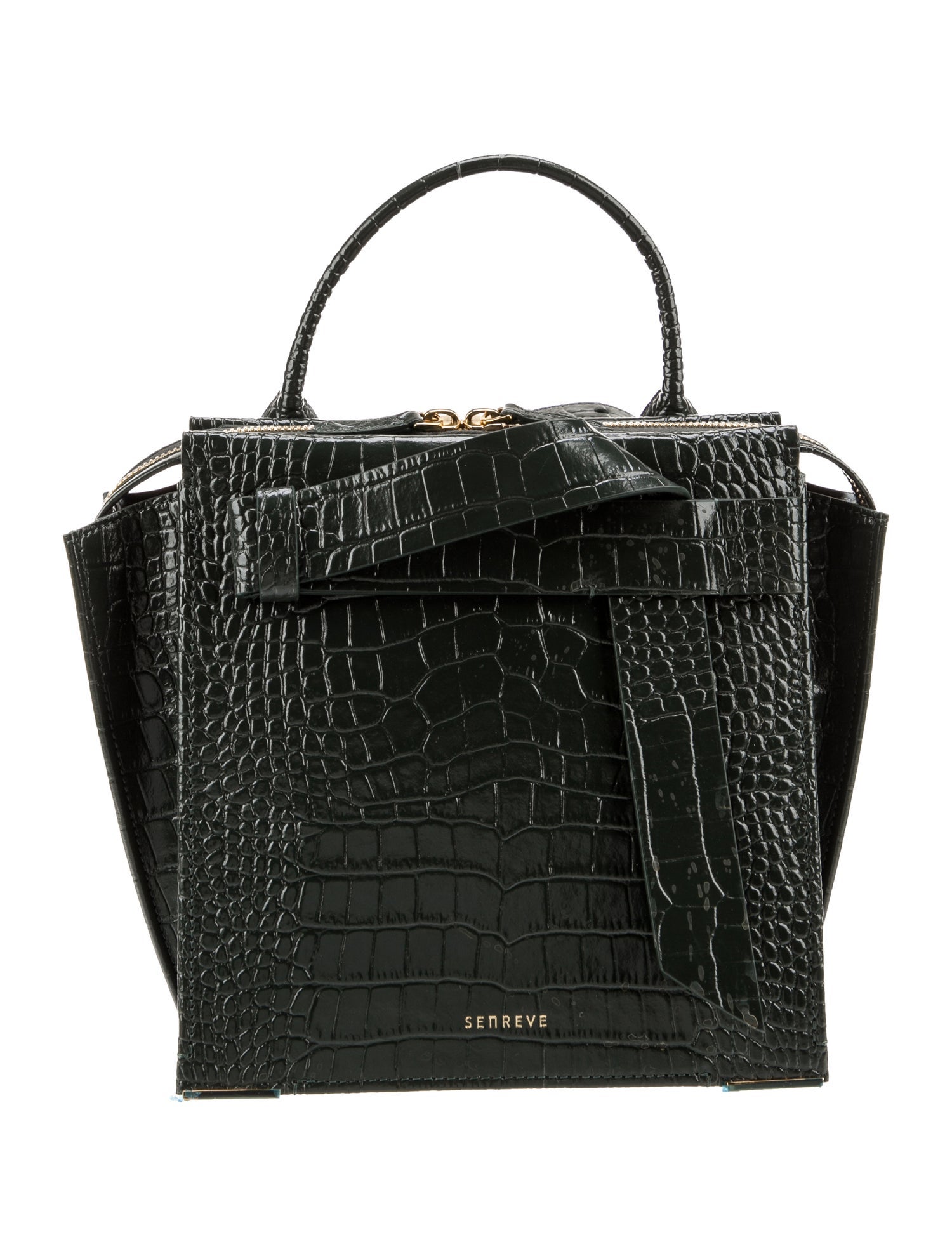 Senreve Crocodile Bucket Bag - Green Backpacks, Handbags - SENRE23658 ...