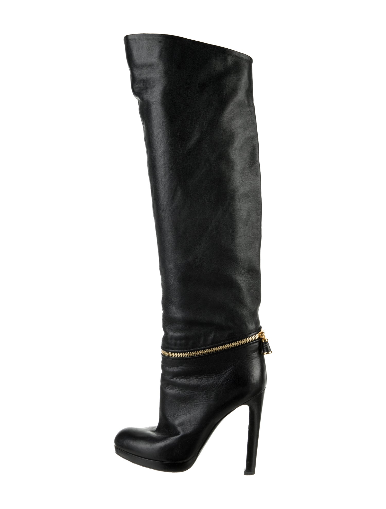 Sergio Rossi Leather Boots - Black Boots, Shoes - SER58963 | The RealReal