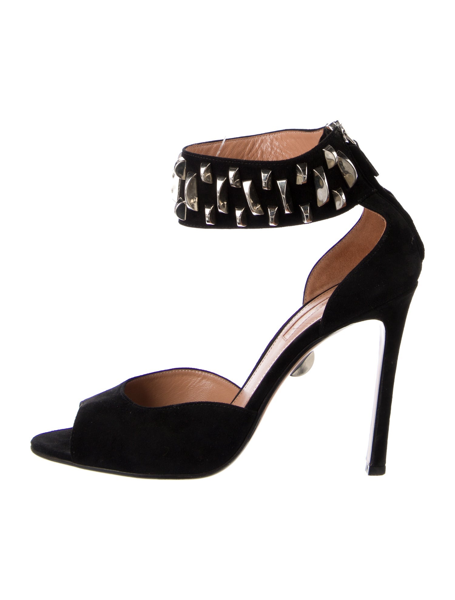 Samuele Failli Suede Studded Accents Sandals - Black Sandals, Shoes ...