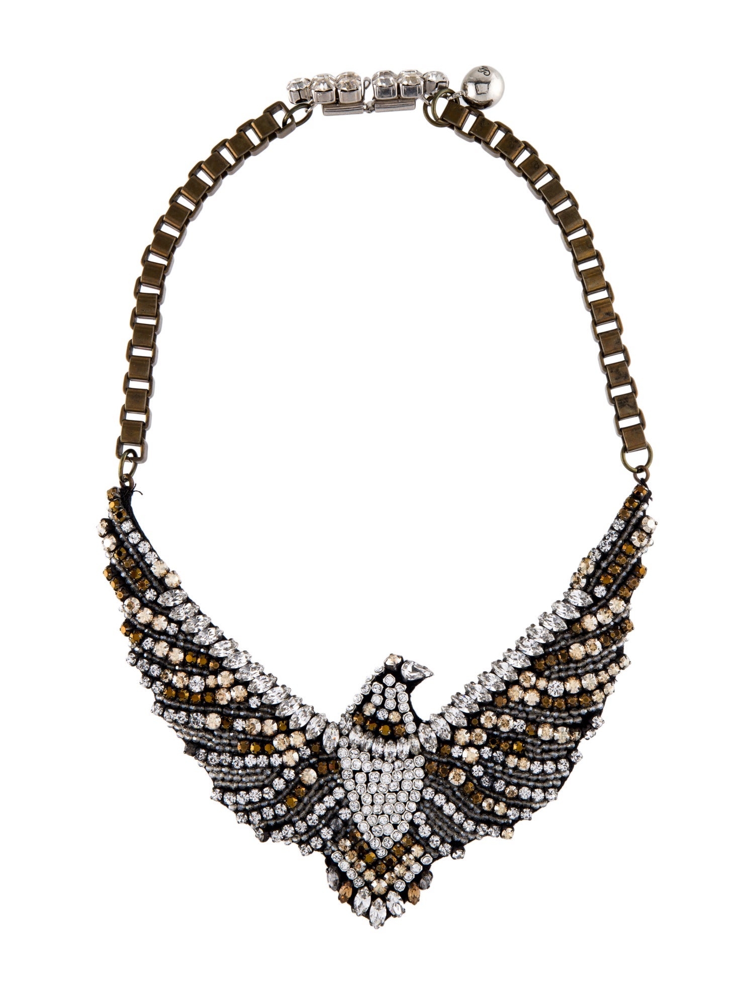 CZ by Kenneth Jay Lane Teardrop CZ Chain Necklace - Clear, Silver-Tone ...