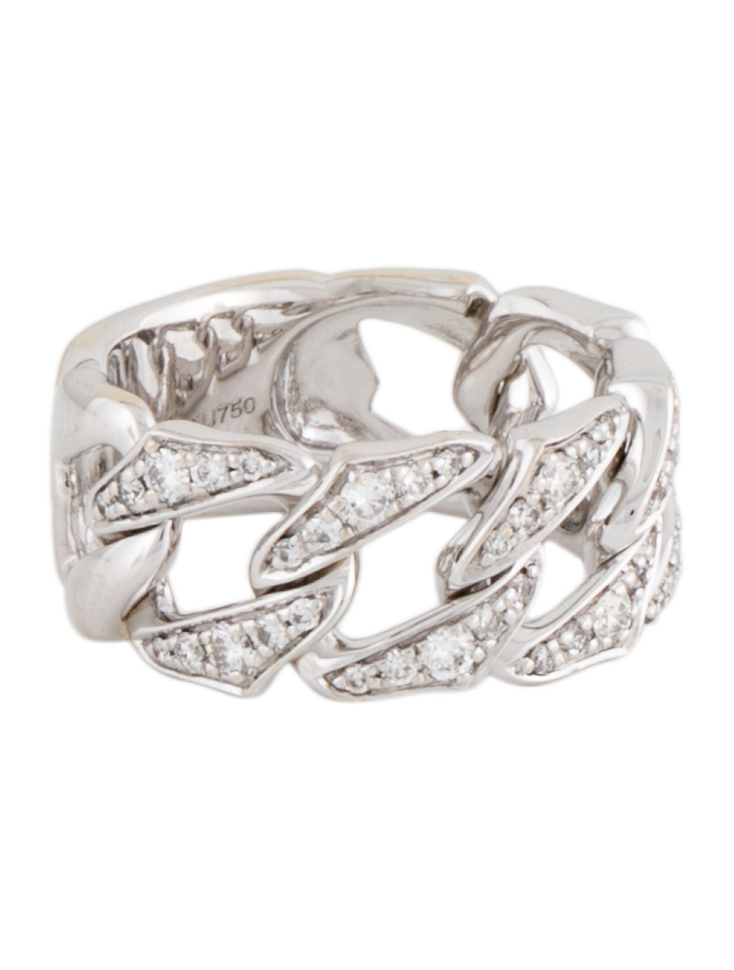 Shawn Warren 18K Diamond Link Band - Rhodium-Plated 18K White Gold Band ...