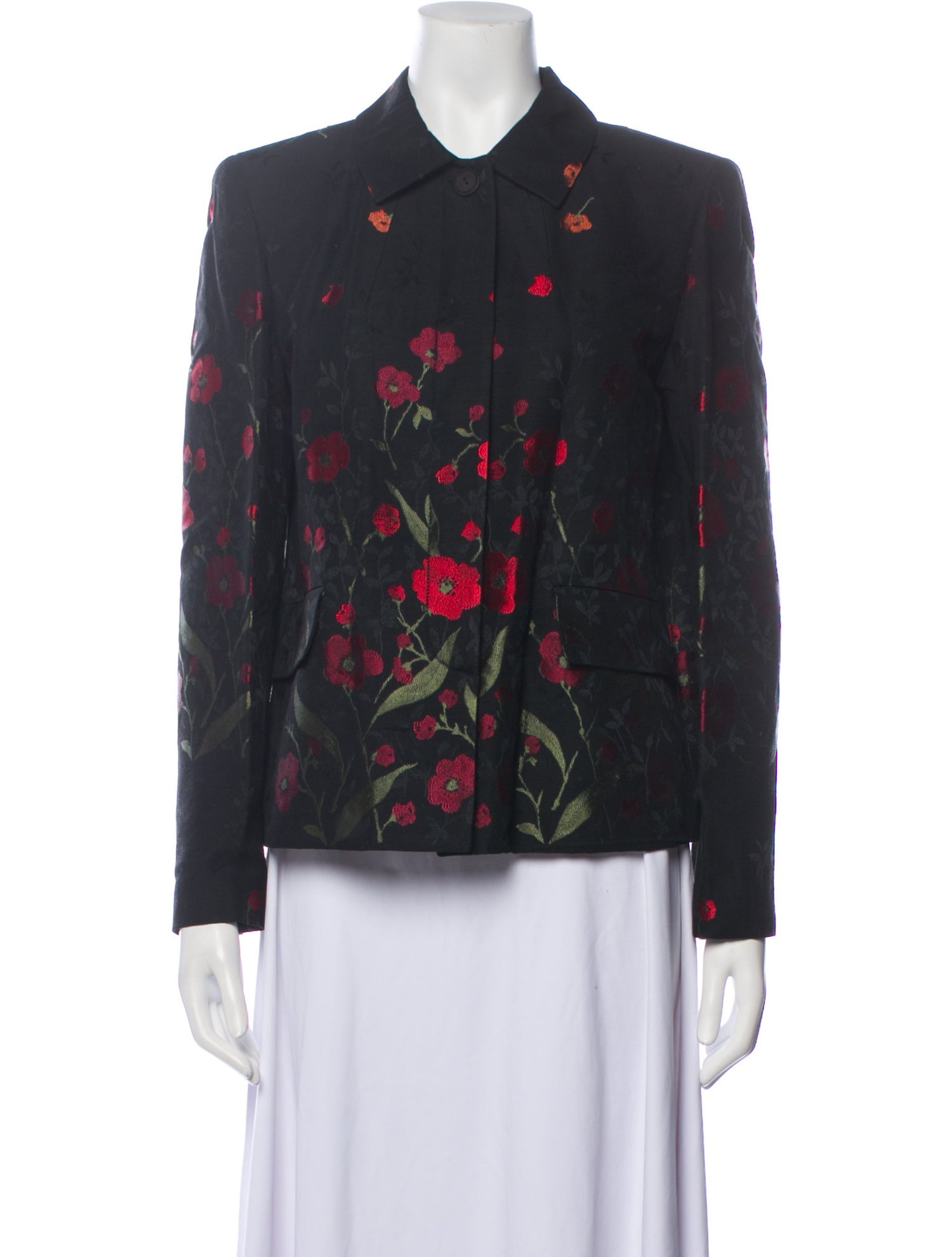 Sies Marjan Floral Print Evening Jacket - Black Jackets, Clothing ...