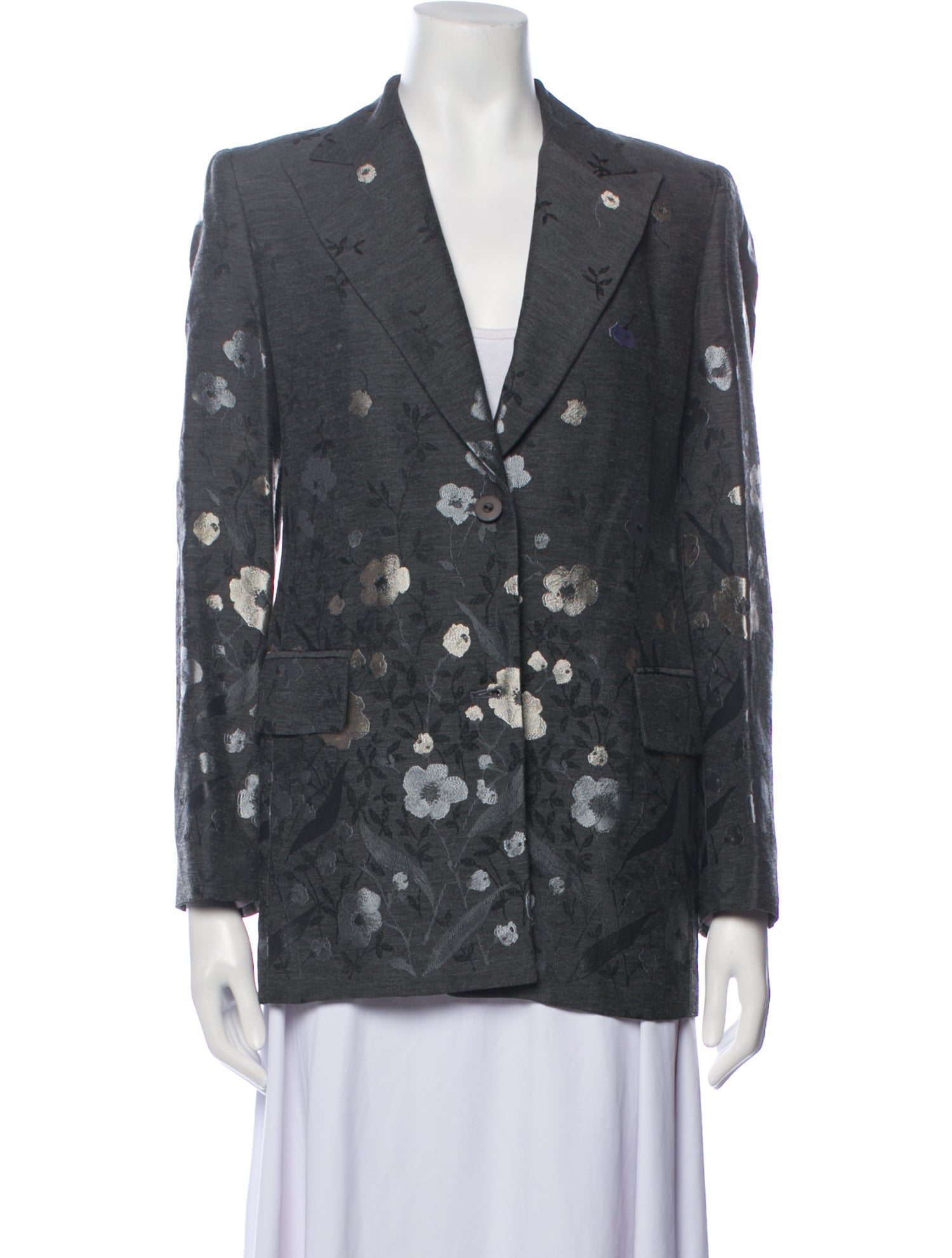 Sies Marjan Floral Print Blazer w/ Tags - Grey Jackets, Clothing ...