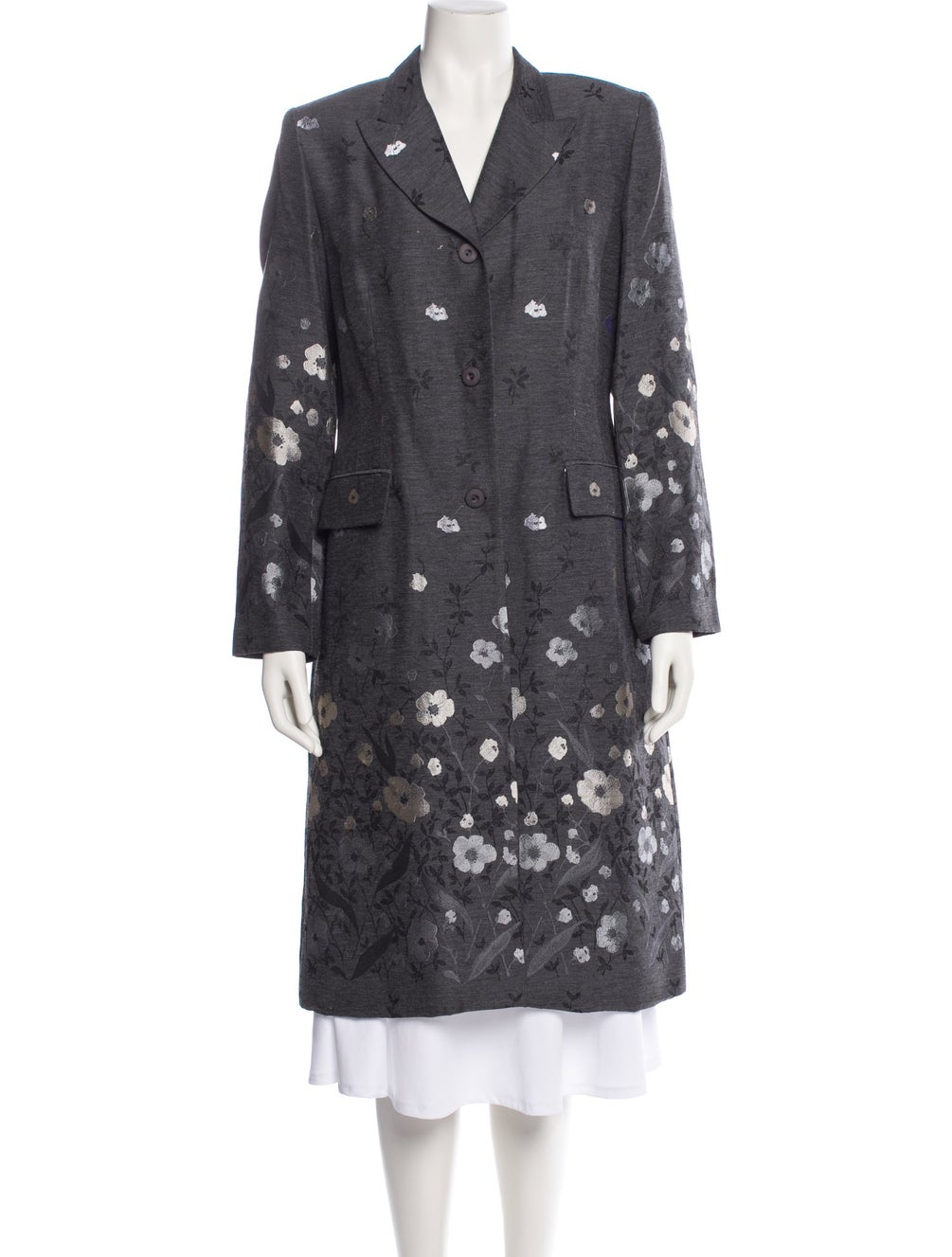 Sies Marjan Floral Print Trench Coat - Grey Coats, Clothing ...