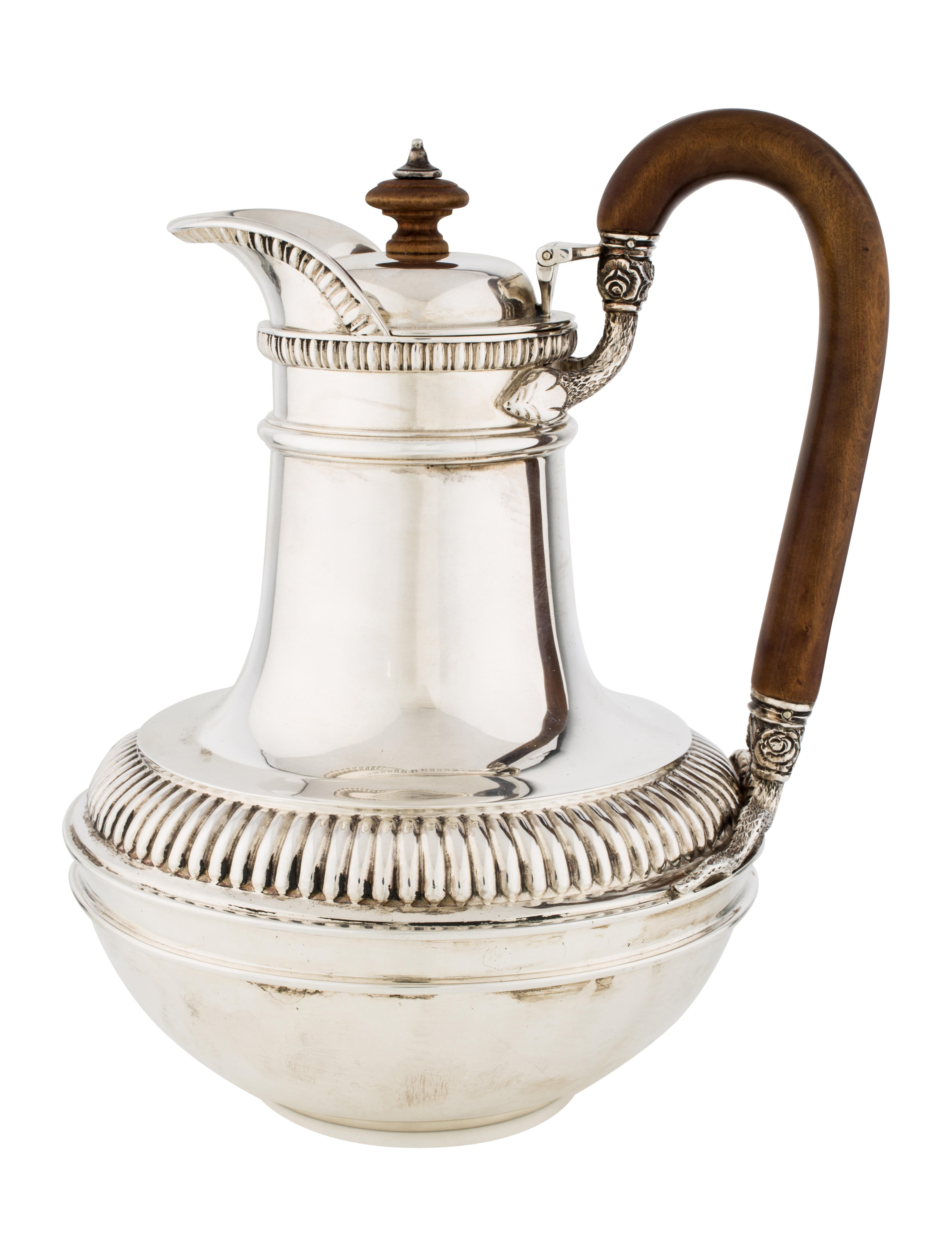 Sterling Silver Georgian Coffee Pot - Brown Serveware, Tabletop ...
