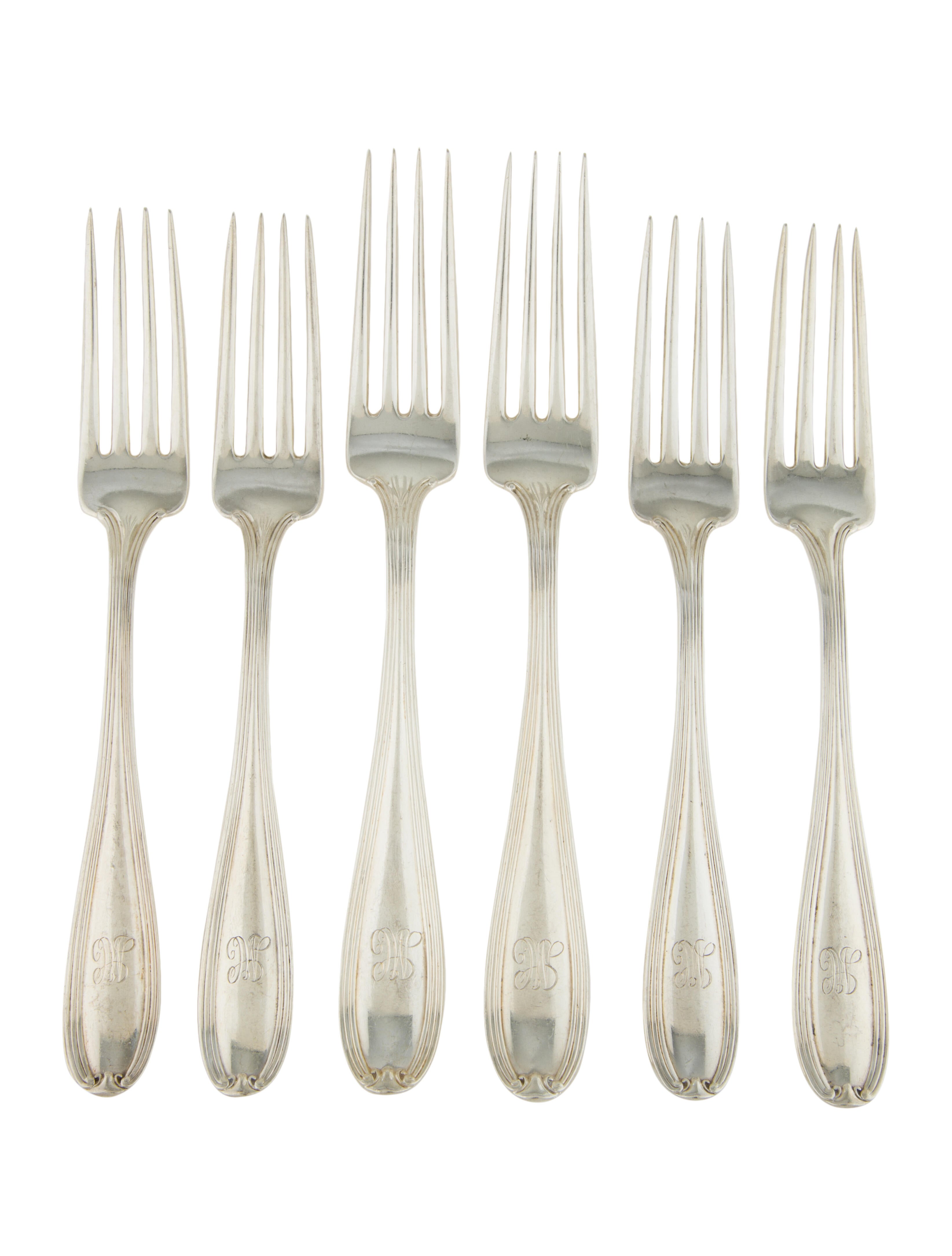 Sterling Silver Roden Bros. Set Of 6 Vintage Dinner Forks - 6 pieces ...