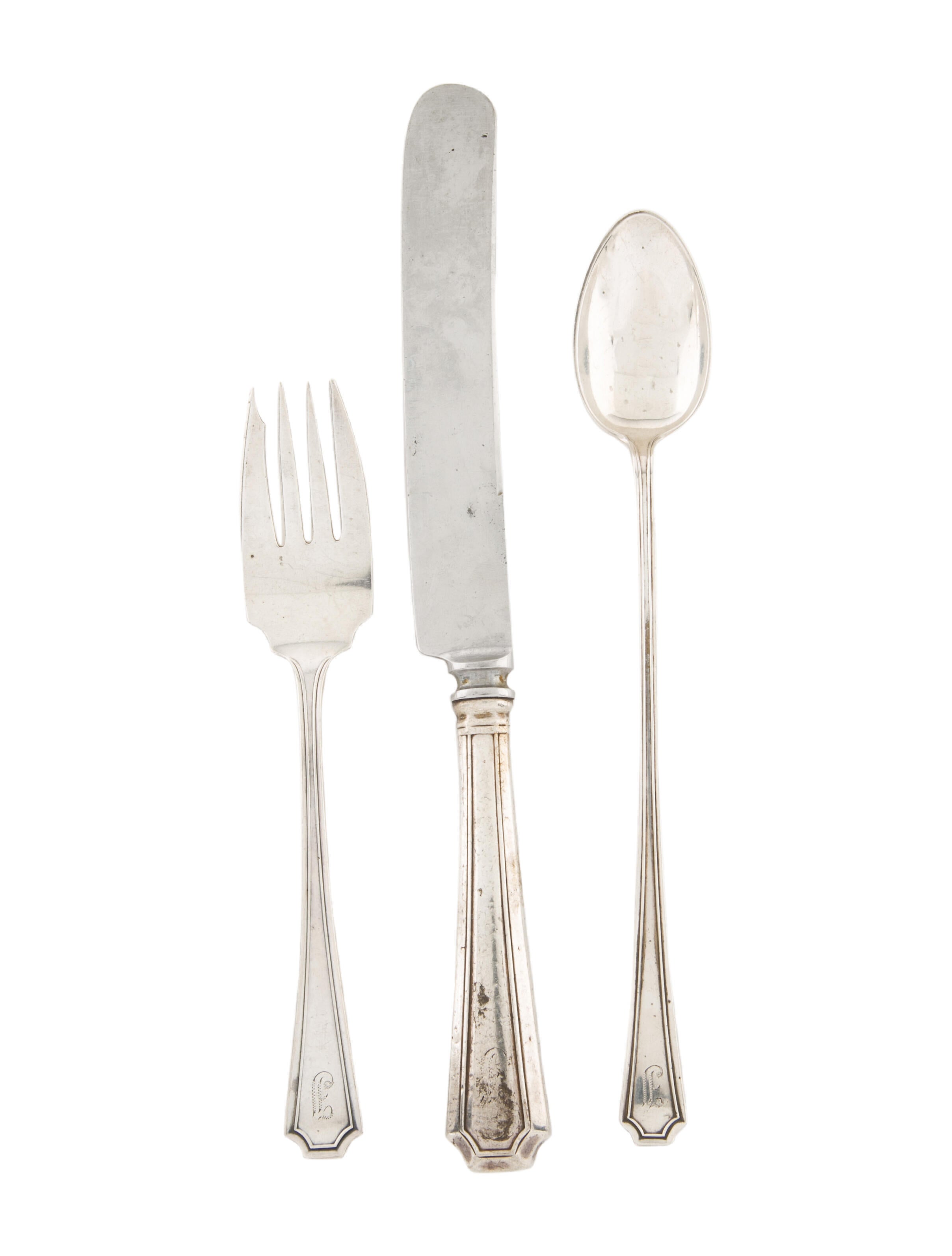 Sterling Silver 20-Piece Antique Durgin Fairfax Flatware Set - Silver ...