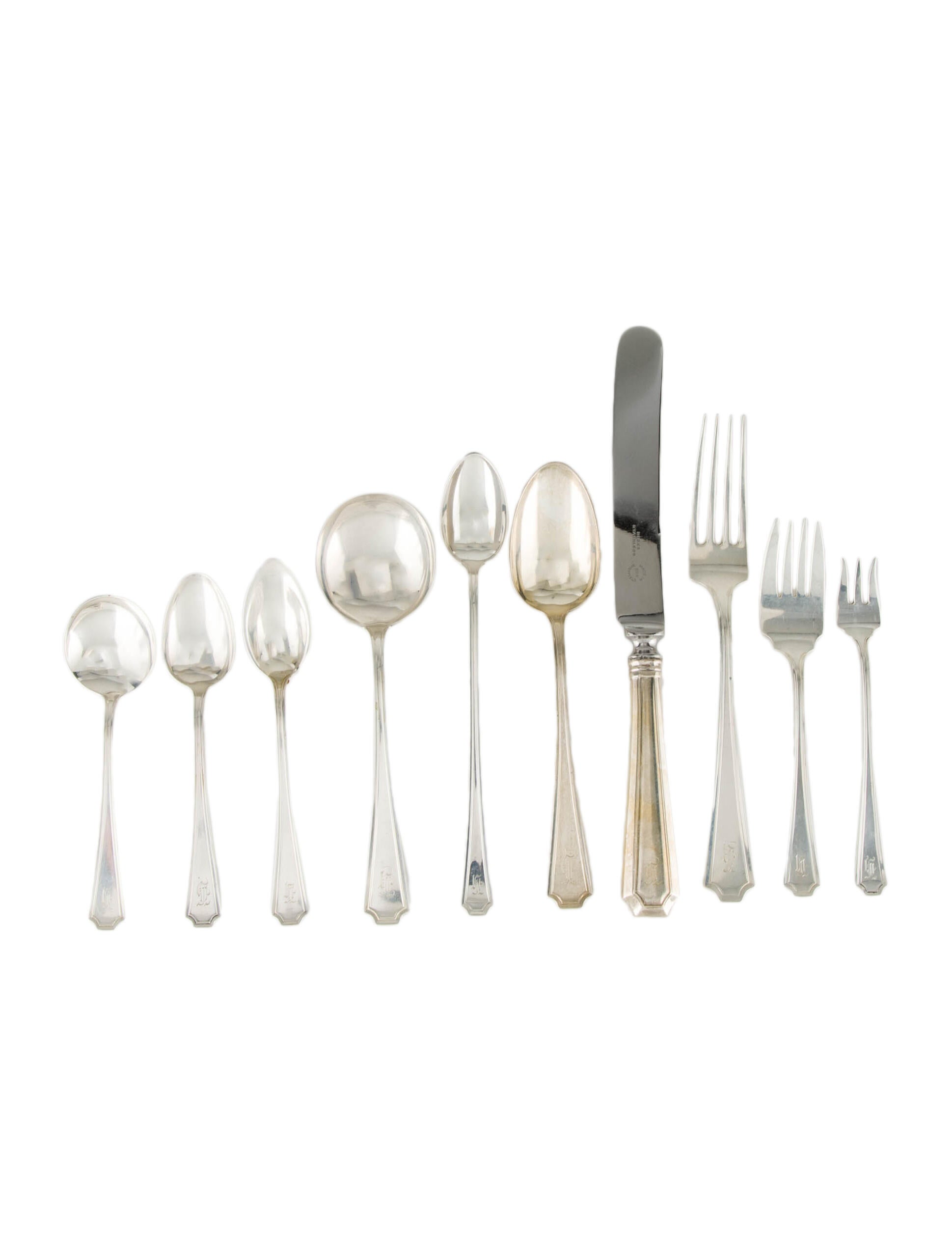Sterling Silver 135-Piece Wm. B. Durgin Co. Fairfax Flatware Set ...