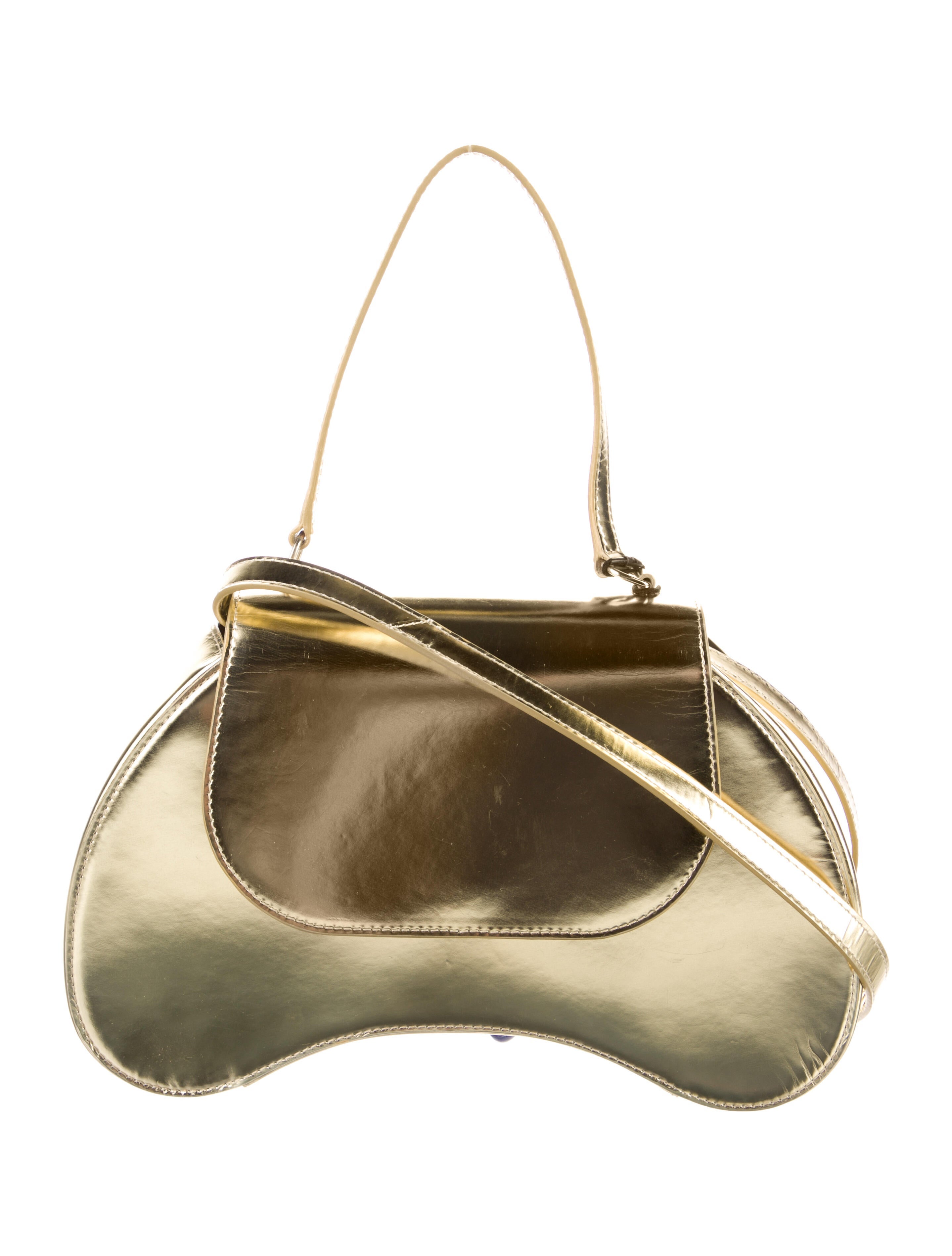 Simone Rocha Leather Crossbody - Gold Crossbody Bags, Handbags ...
