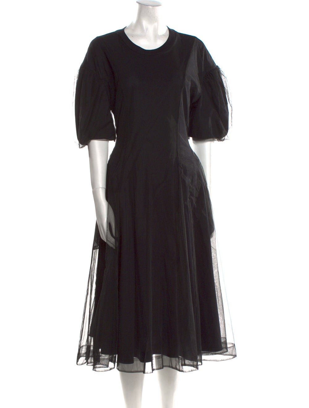 Simone Rocha Crew Neck Midi Length Dress - Black Dresses, Clothing ...