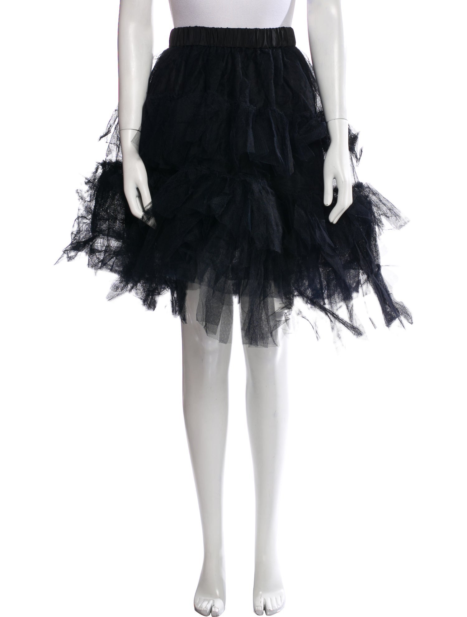 Simone Rocha Mesh Accents Knee-Length Skirt - Black Skirts, Clothing ...