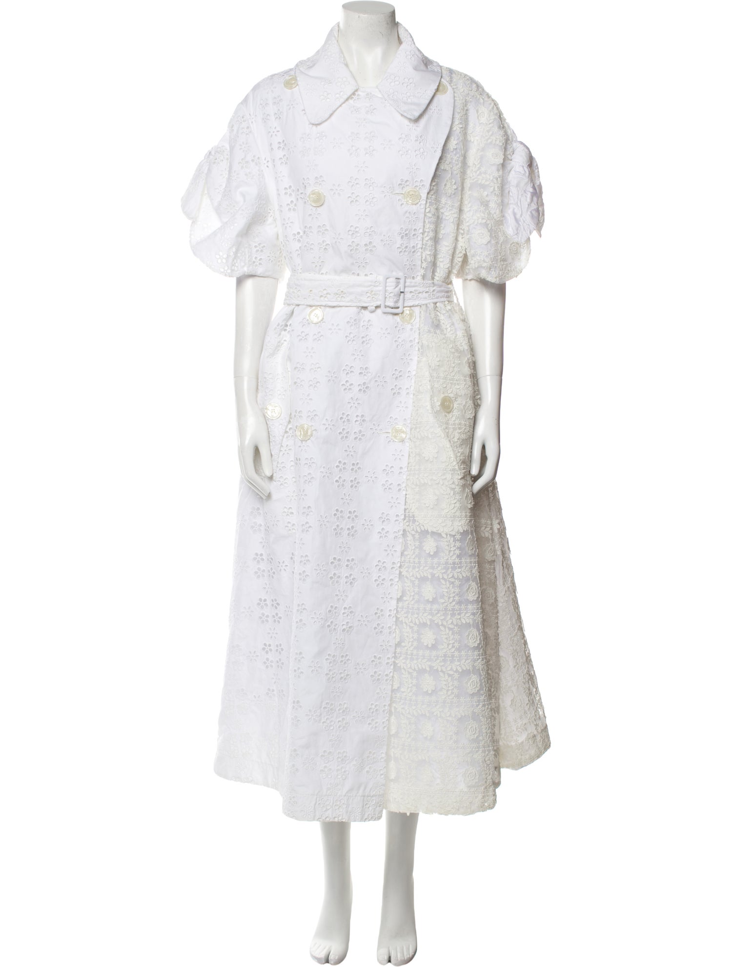Simone Rocha Coat - White Coats, Clothing - SIM29543 | The RealReal