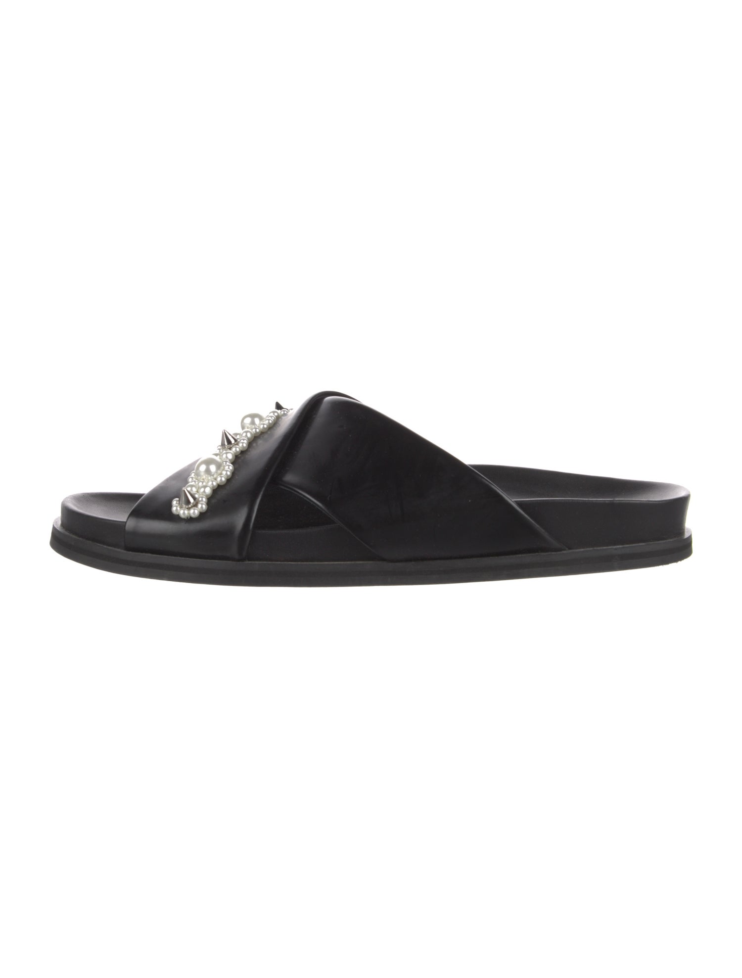Simone Rocha Rubber Studded Accents Slides - Black Sandals, Shoes ...