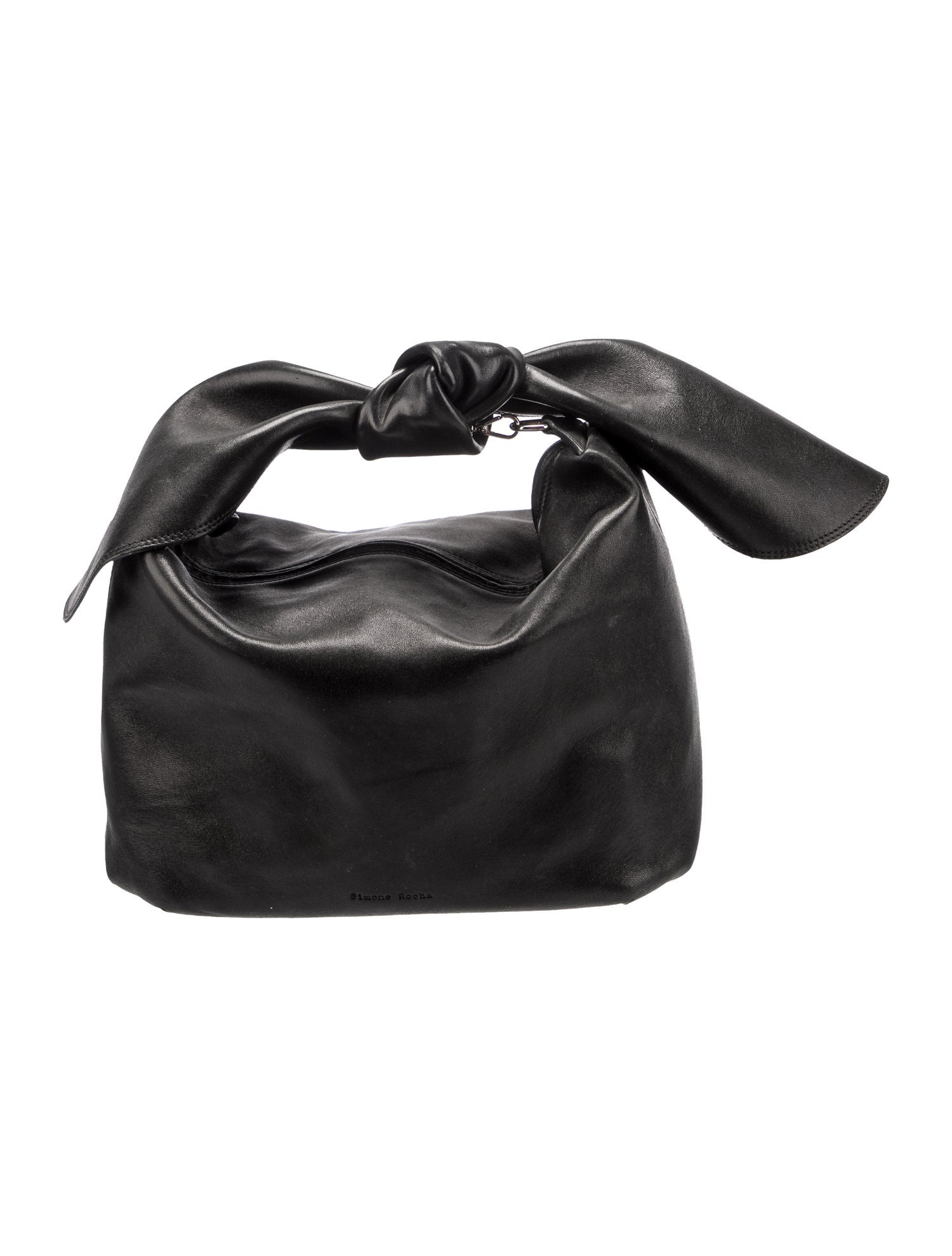 Simone Rocha Leather Top Handle Bag w/ Tags - Black Handle Bags ...