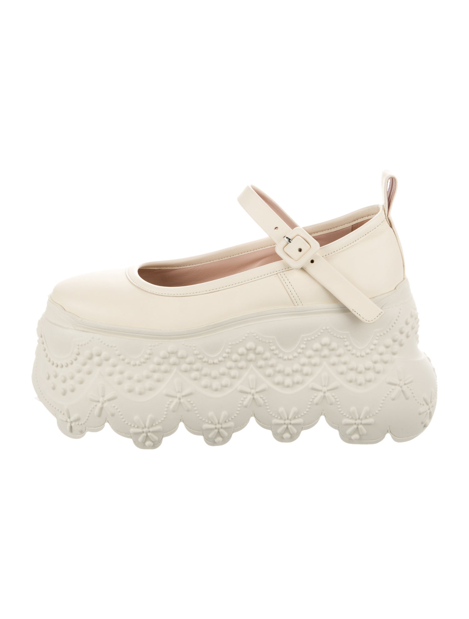 Simone Rocha Leather Beaded Accents Pumps w/ Tags - White Pumps, Shoes ...