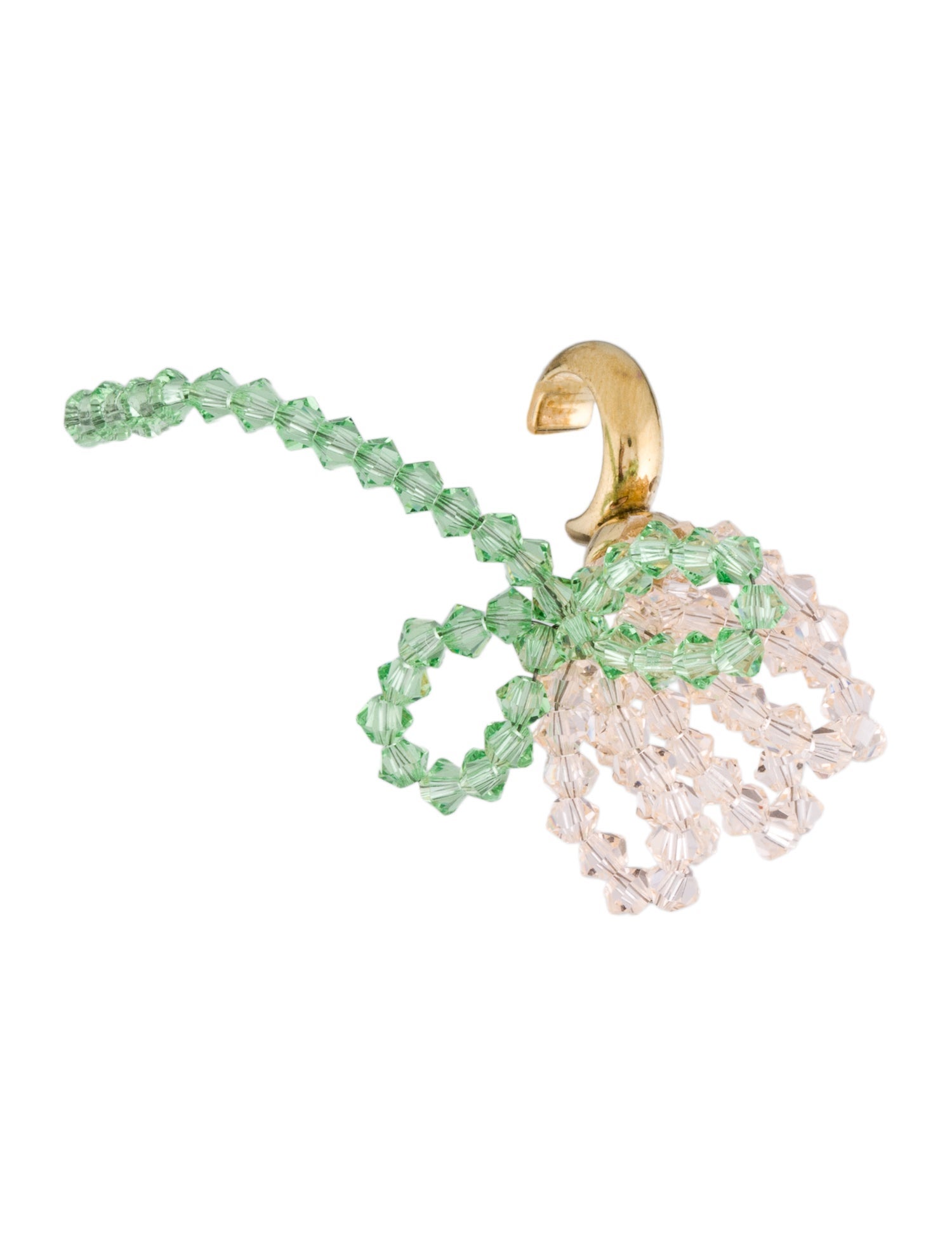 Simone Rocha Crystal Cluster Flower Single Ear Cuff - Brass Ear Cuff, Earrings - SIM30230 | The ...