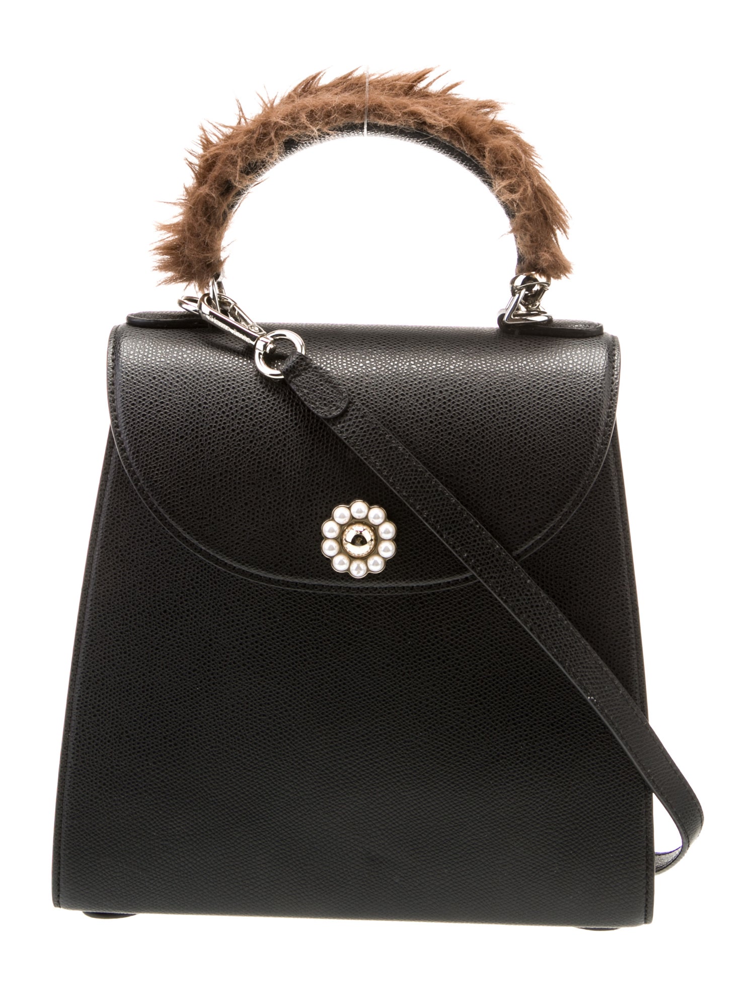 Simone Rocha Leather Top Handle Bag - Black Handle Bags, Handbags ...